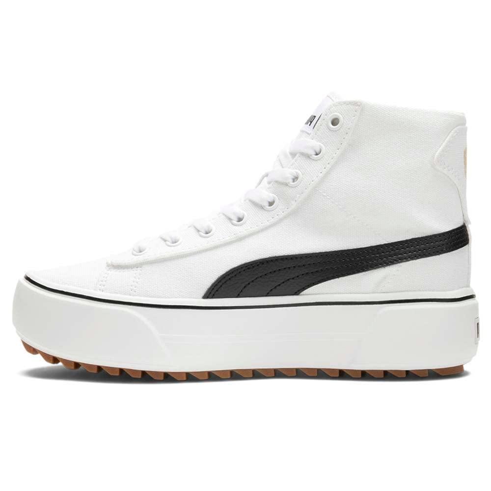 Puma Womens Kaia Mid Cv Platform Sneakers Shoes Casual White White