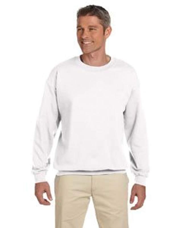 Hanes Ultimate Cotton Heavyweight Crewneck Sweatshirt in White for Men ... Hanes Ultimate Cotton Heavyweight Crewneck Sweatshirt in White for Men ...