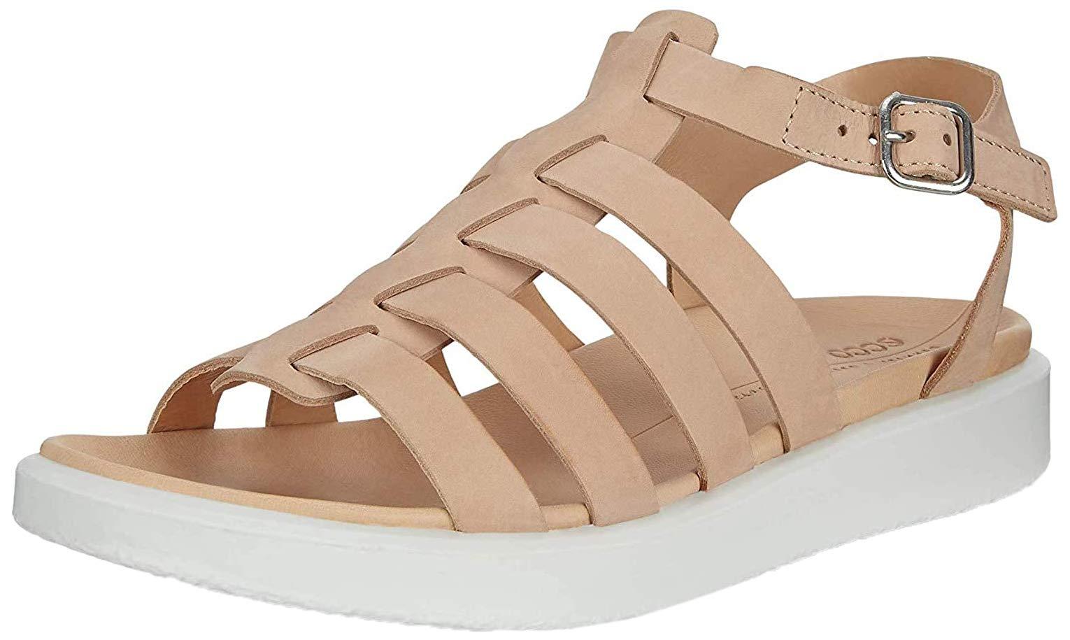 Ecco Flowt Lx Flat Sandals In Black Lyst