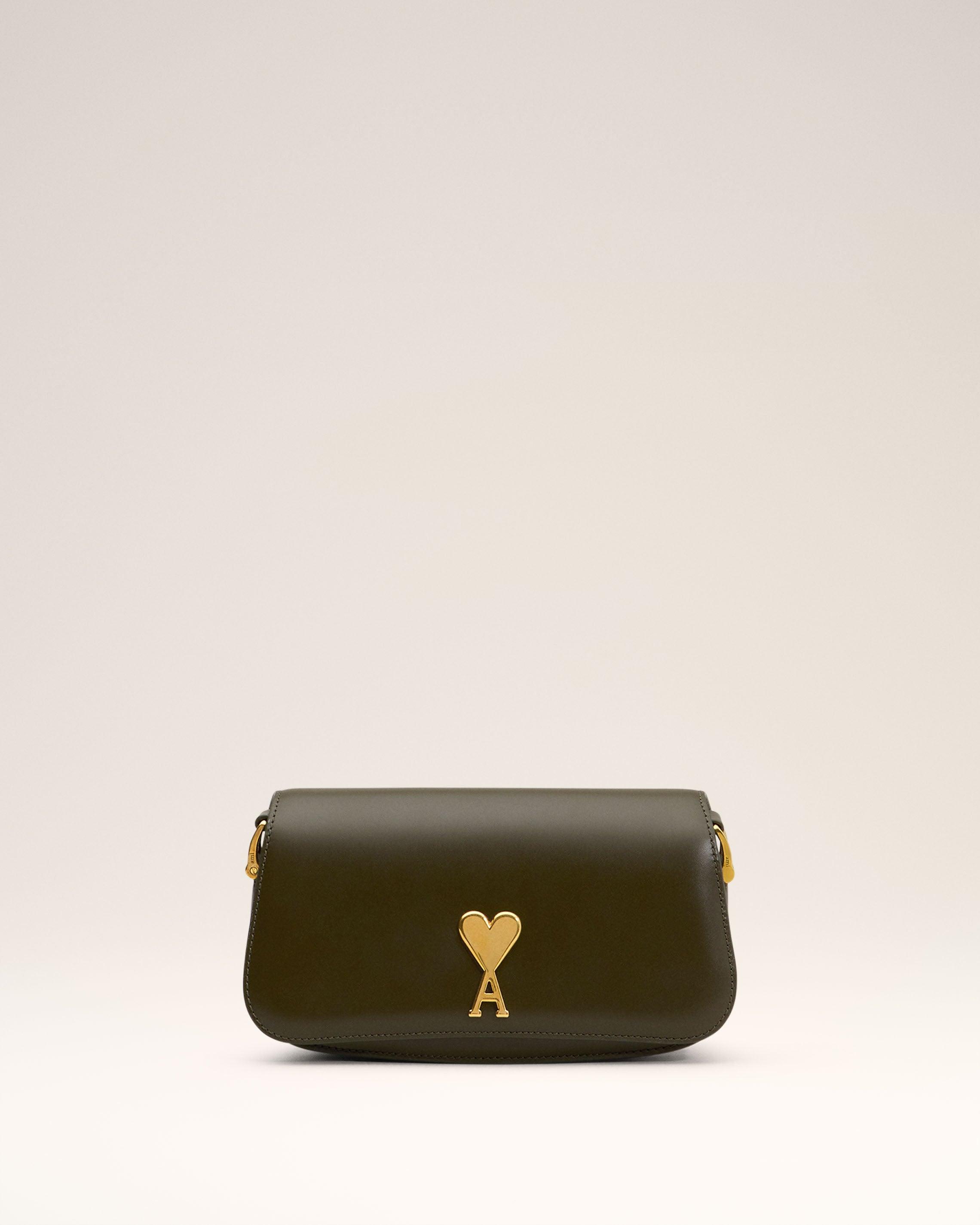 Ami Paris Leather Shoulder Bag Paris Paris Bag in Natural | Lyst