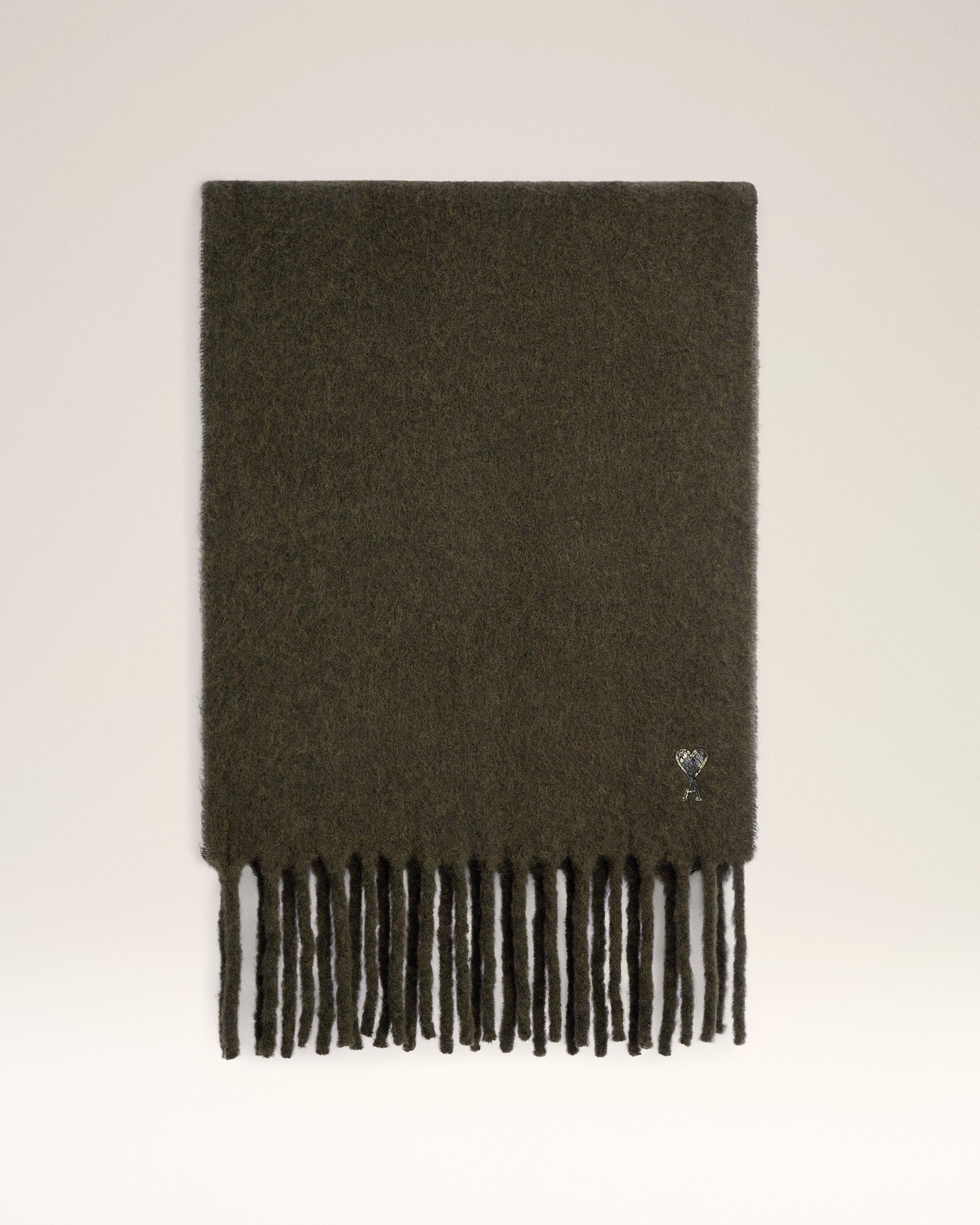 Ami Paris Alpaca Oversize Ami De Coeur Scarf in Green | Lyst UK