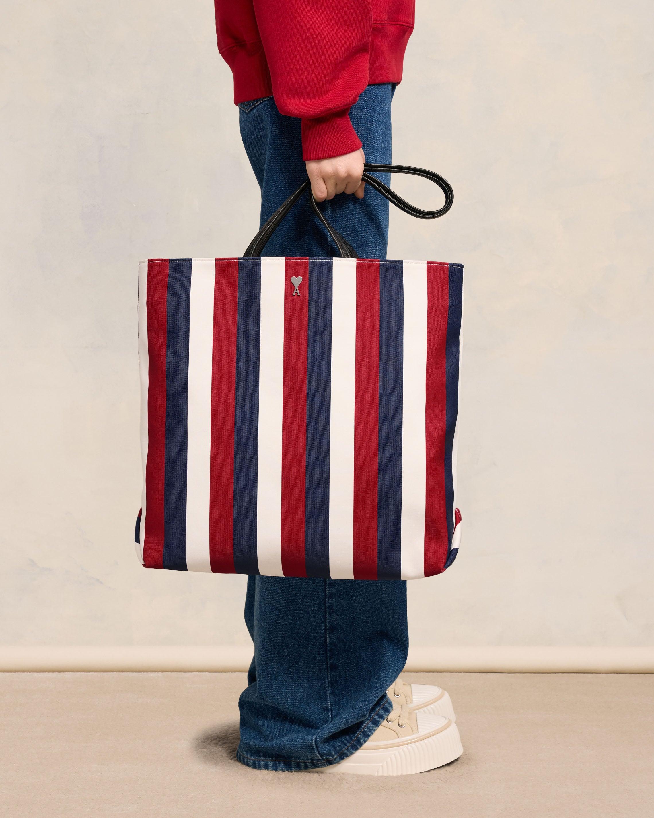 Ami Paris North South Ami Tote Bag in Blue | Lyst
