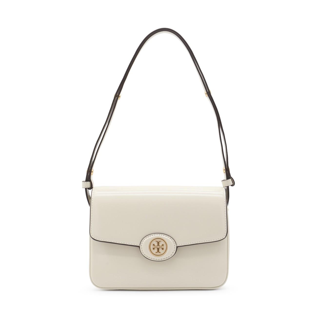 Tory Burch Butter Leather Shoulder Bag in White | Lyst