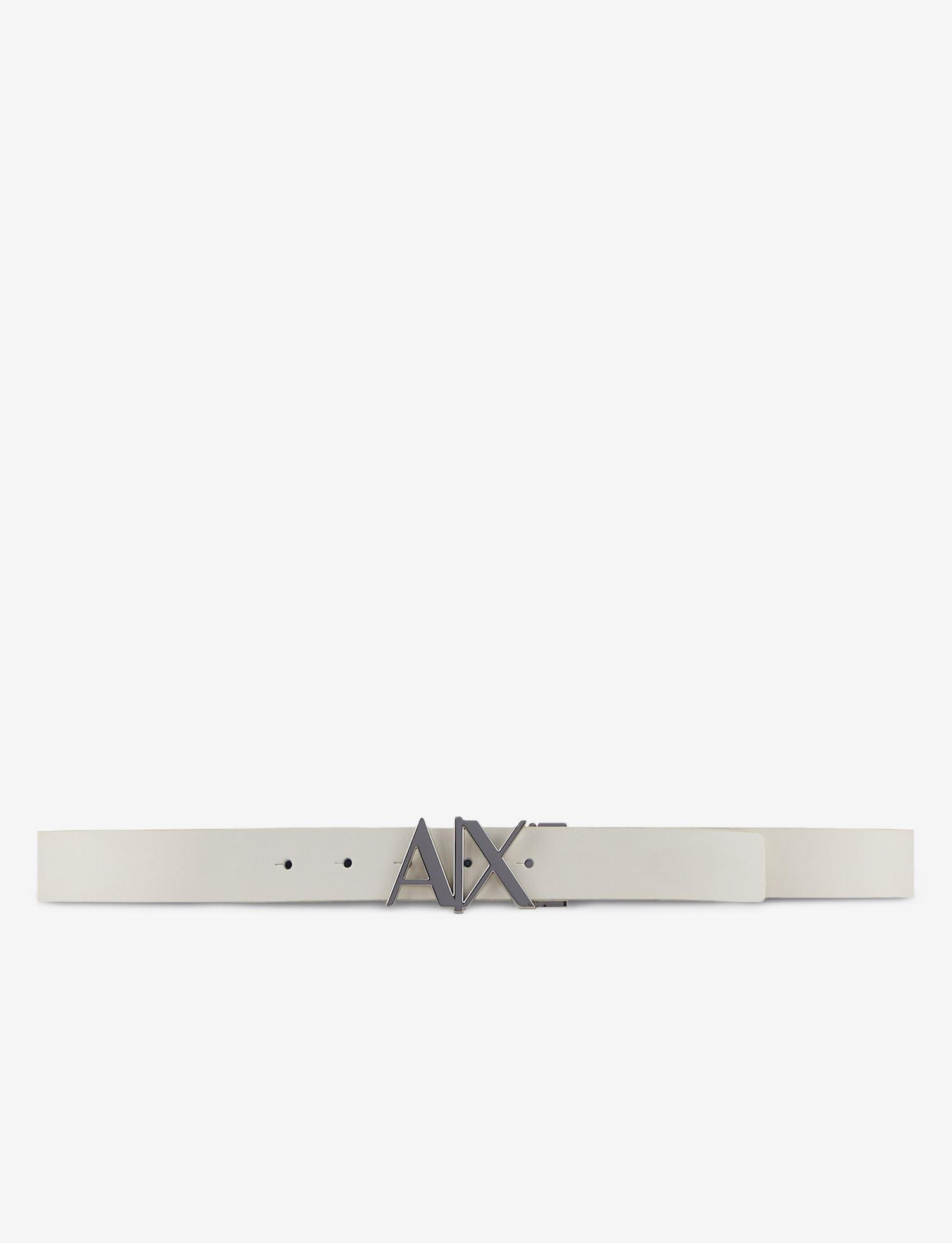 White Armani Belt