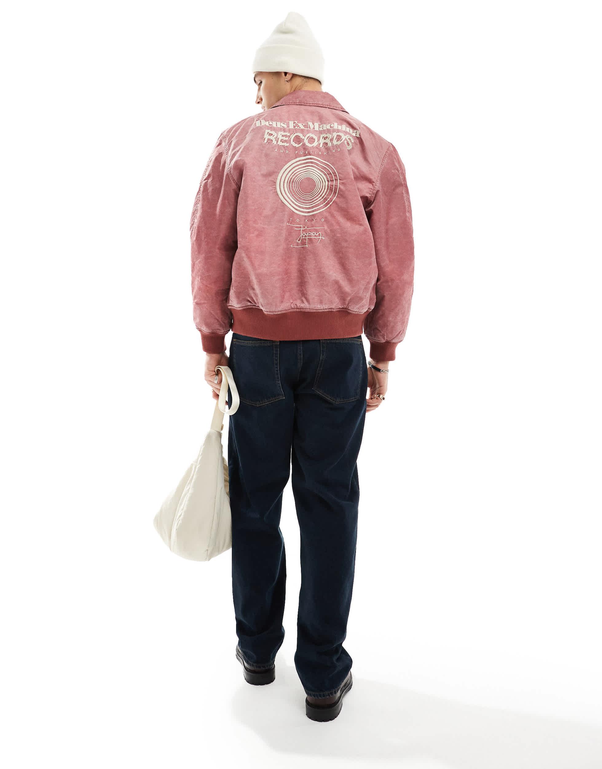 Deus Ex Machina Dream House Bomber Jacket in Pink for Men | Lyst