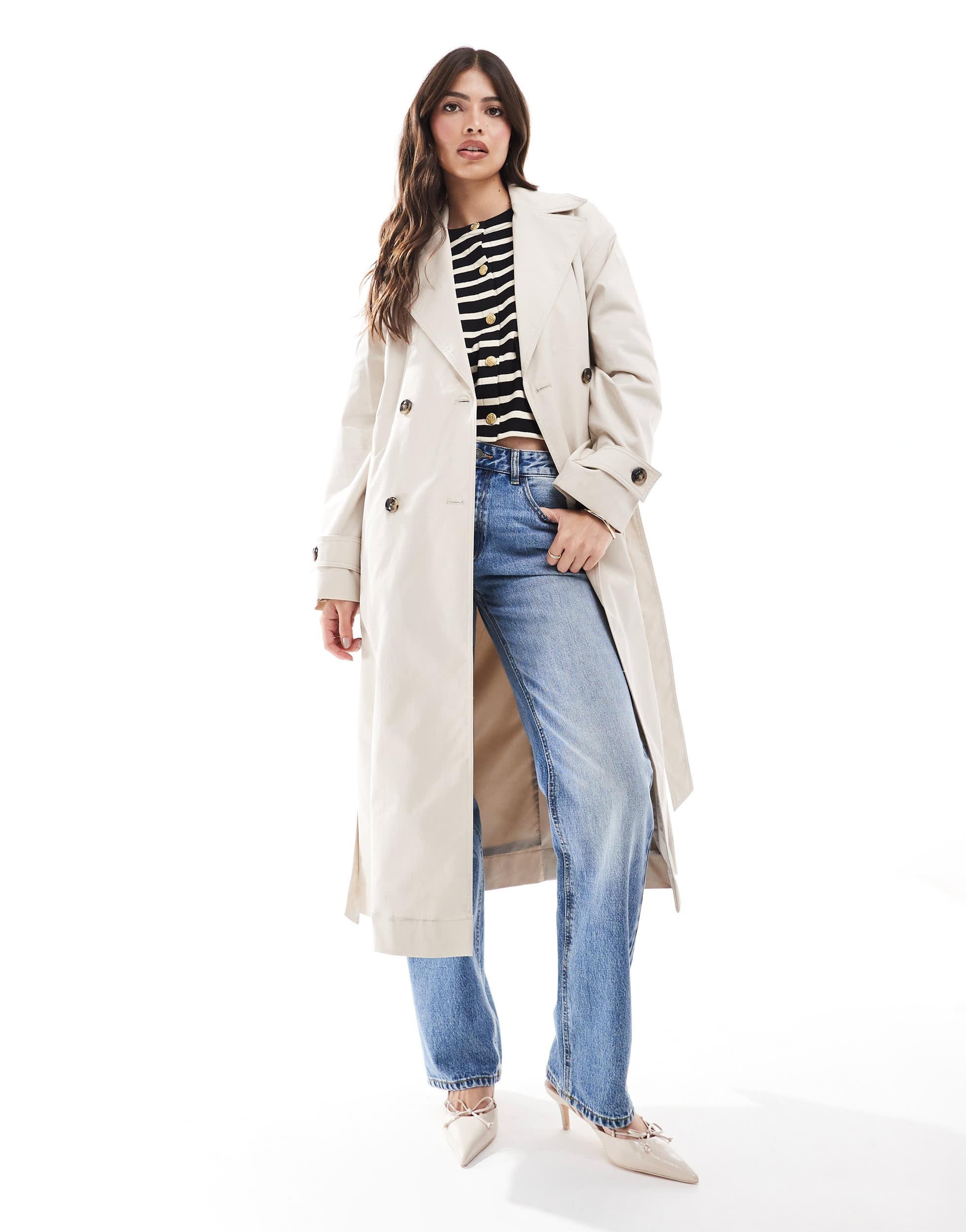 Mango Longline Core Trench Coat in Blue | Lyst