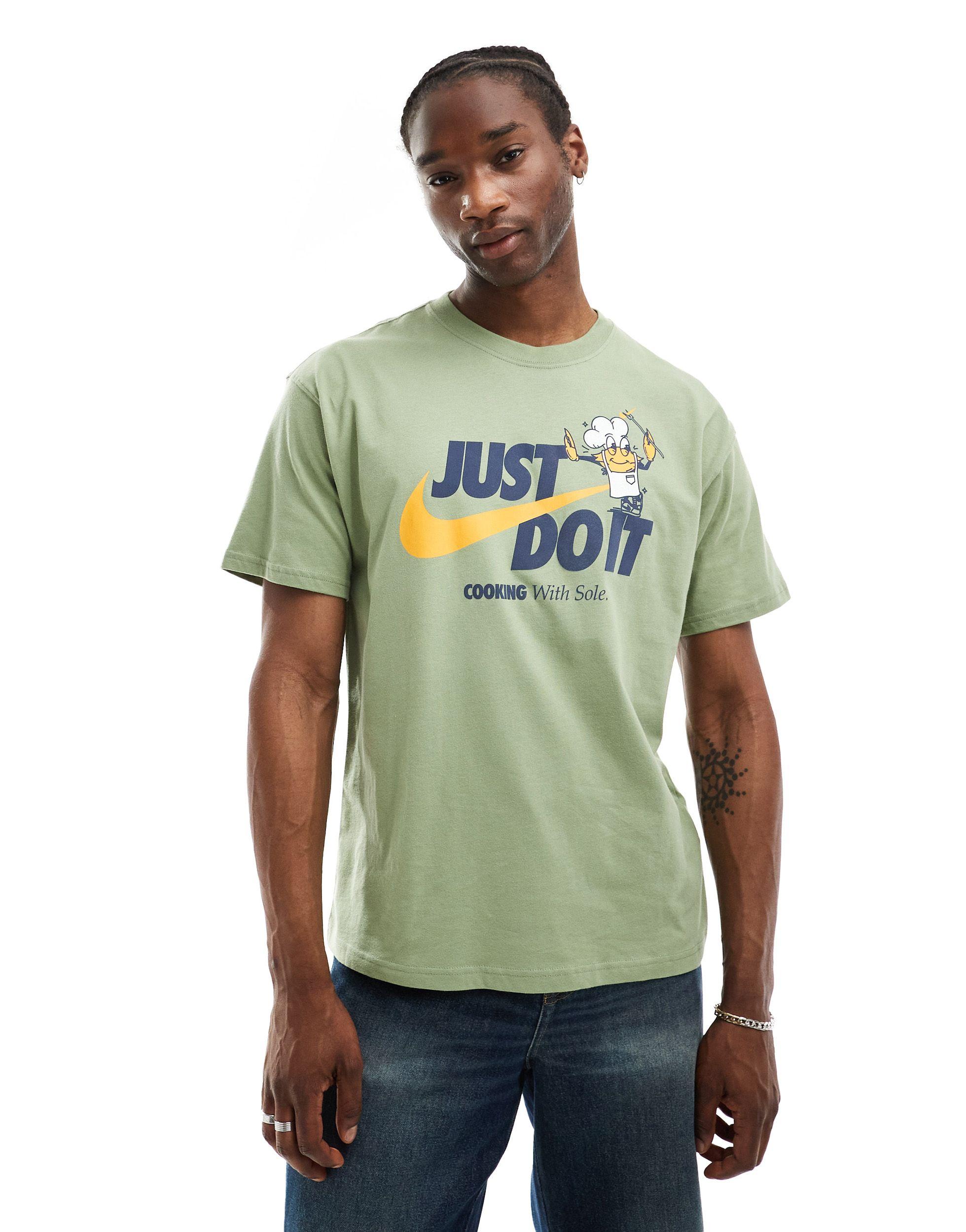Nike Just Do It Chef Graphic T-shirt in Green for Men | Lyst