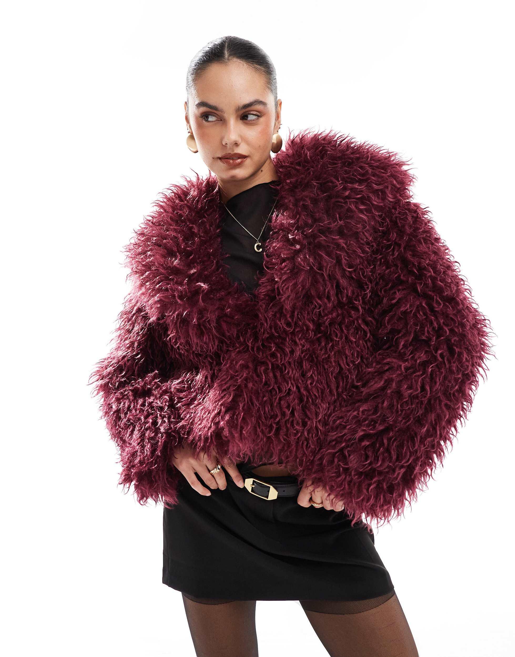 The Frolic X Bella Stovey Exclusive Oversized Collar Mongolian Faux Fur ...