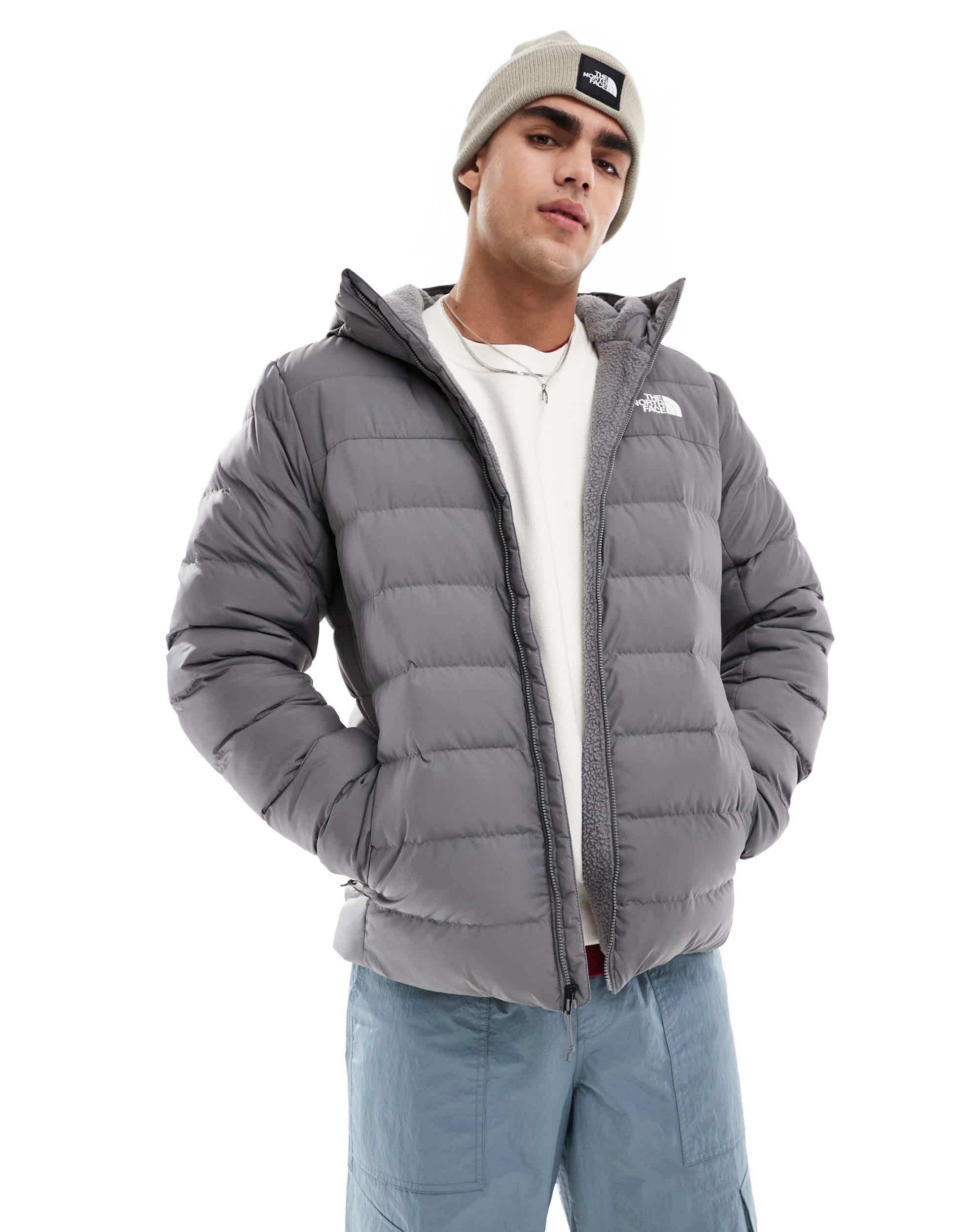 The North Face Aconcagua 3 Lined Padded Hoodie Jacket in Gray for Men ...