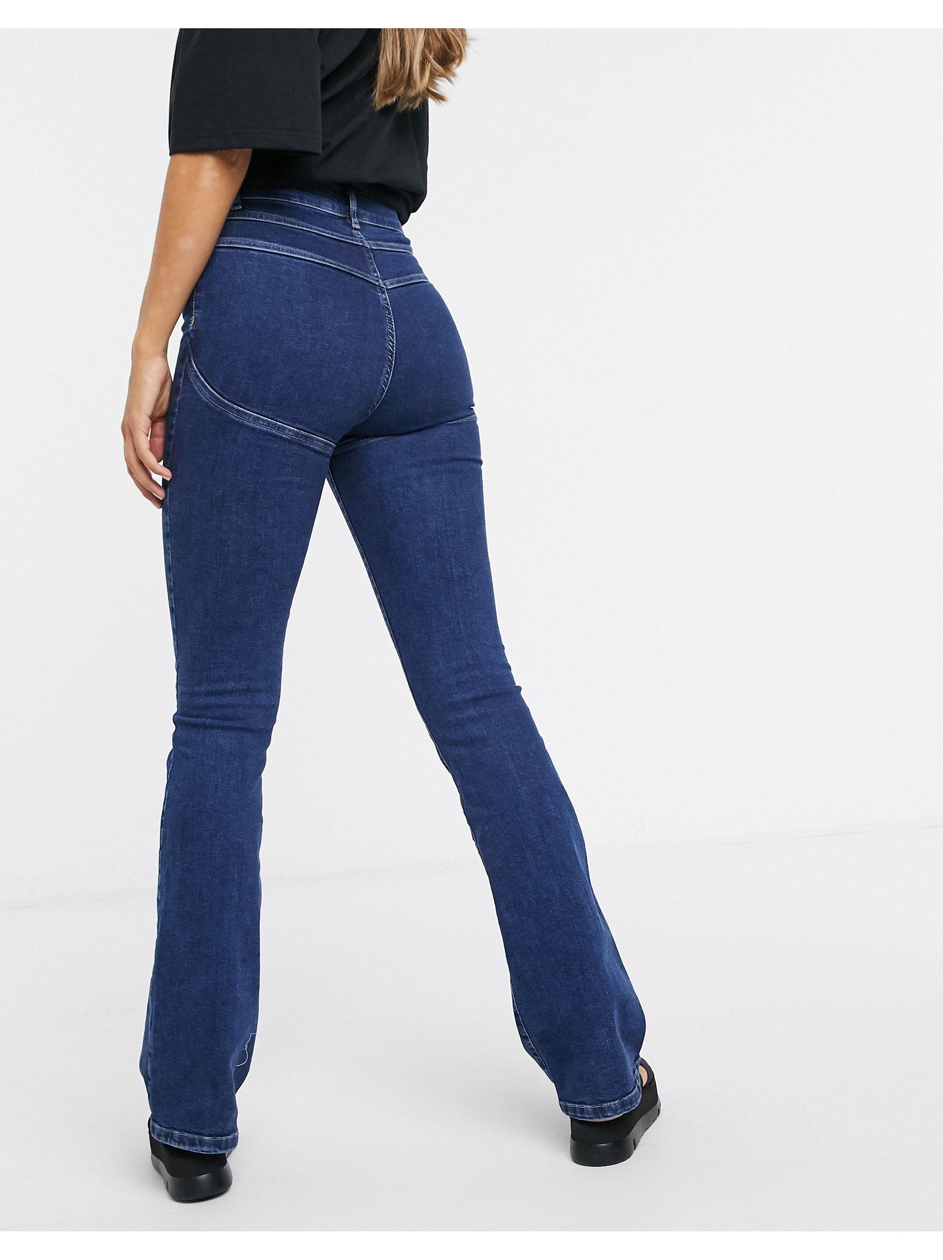 Asos Denim Hourglass Lift And Contour Flare Jeans In Blue Lyst