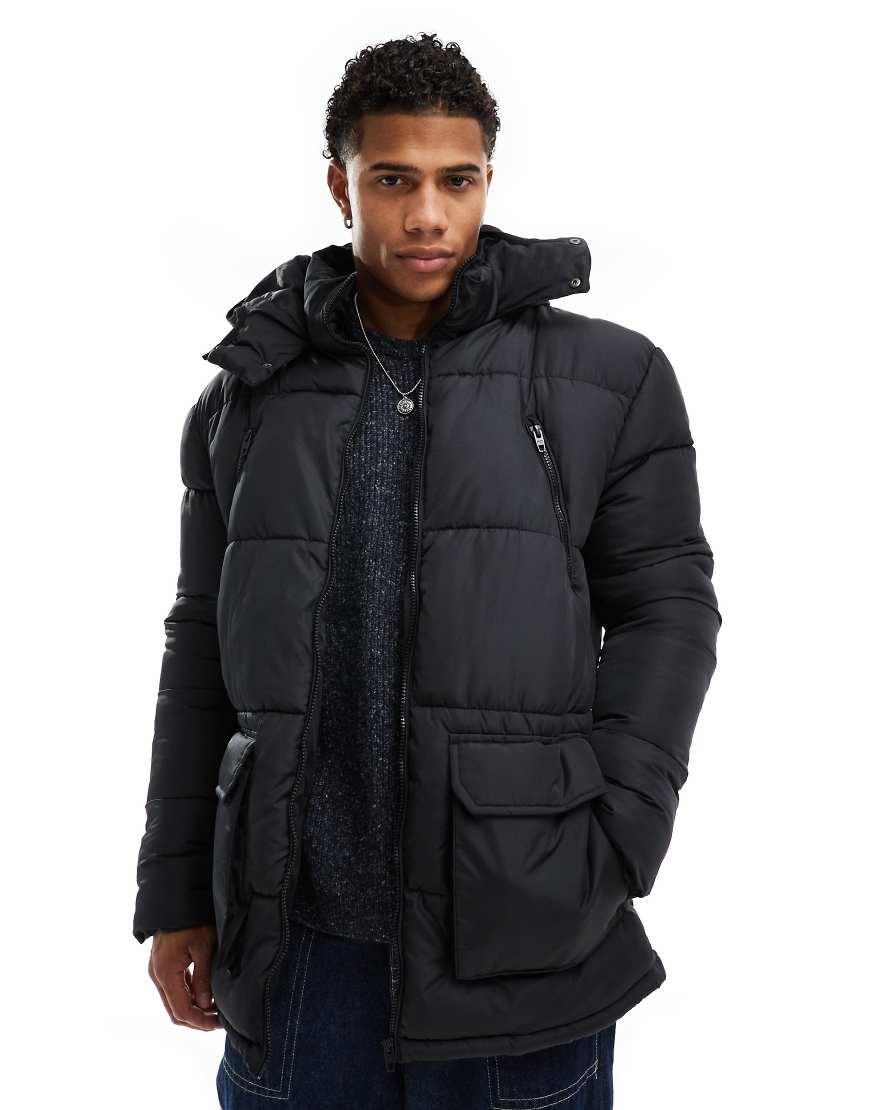 French Connection French Connection Puffer Jacket With Hood And Pockets ...