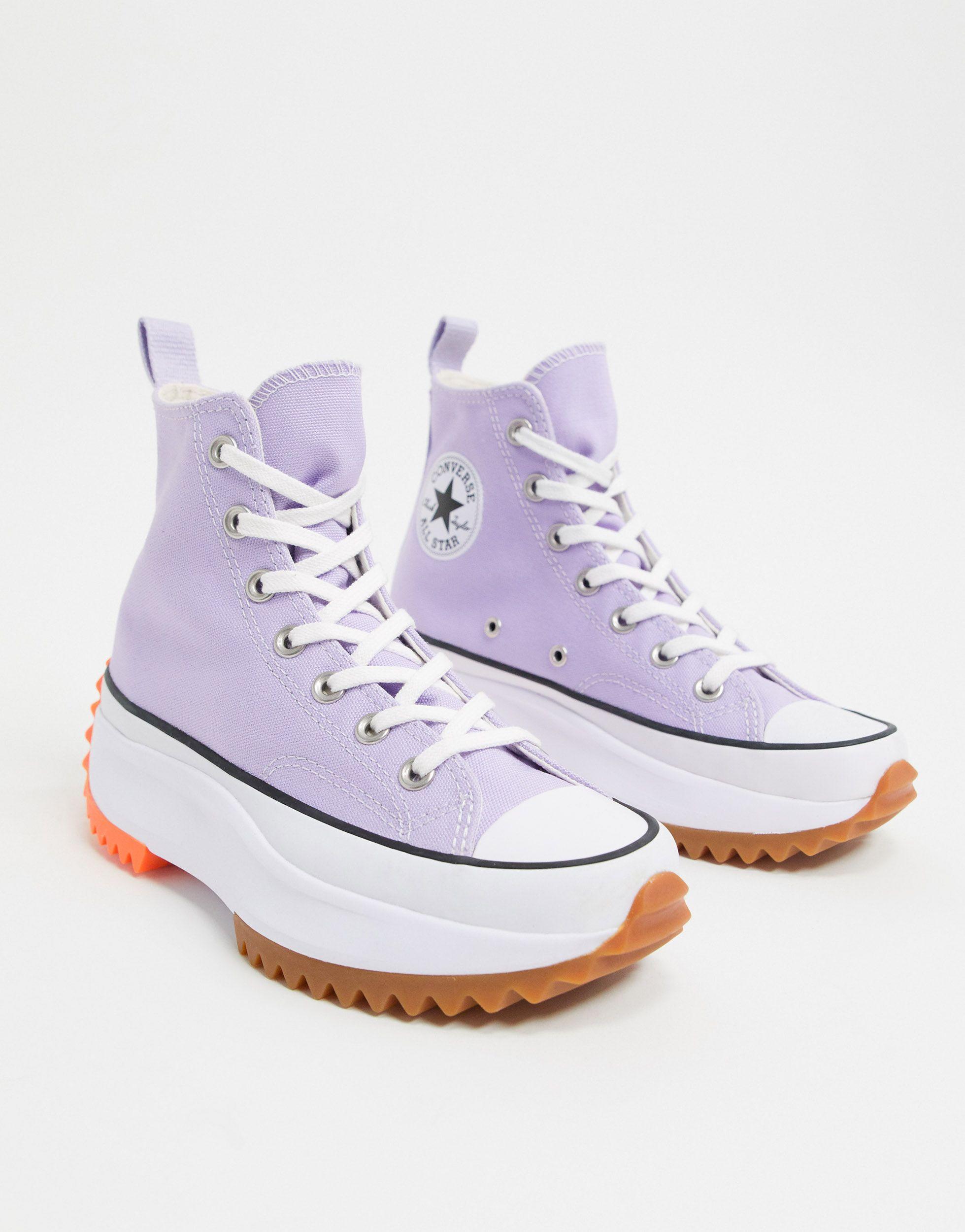 Converse Run Star Hike Hi Trainers in Purple - Lyst Converse Run Star Hike Hi Trainers in Purple - Lyst