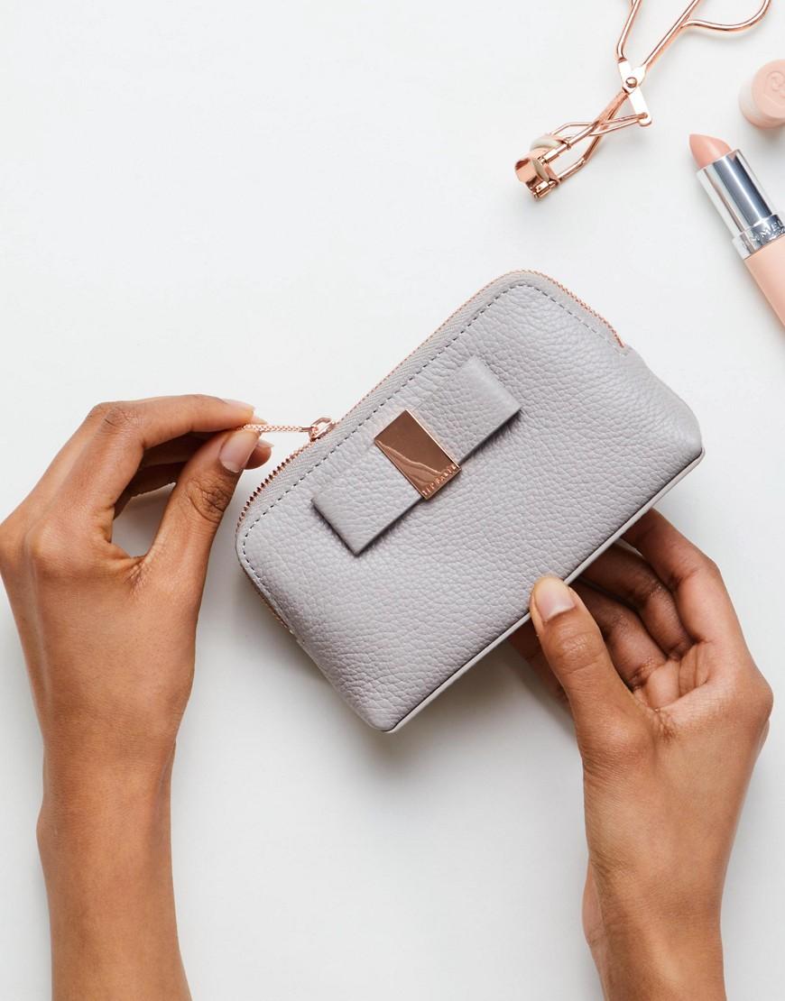 Ted Baker Grey Bow Purse With Fringe | semashow.com