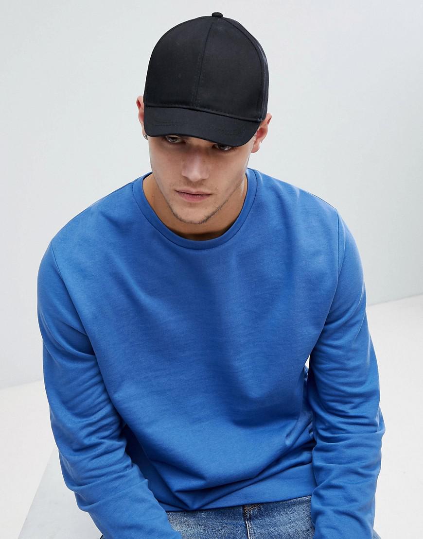 New Look Cotton Baseball Cap With Short Peak In Black For Men Lyst New Look Cotton Baseball Cap With Short Peak In Black For Men Lyst