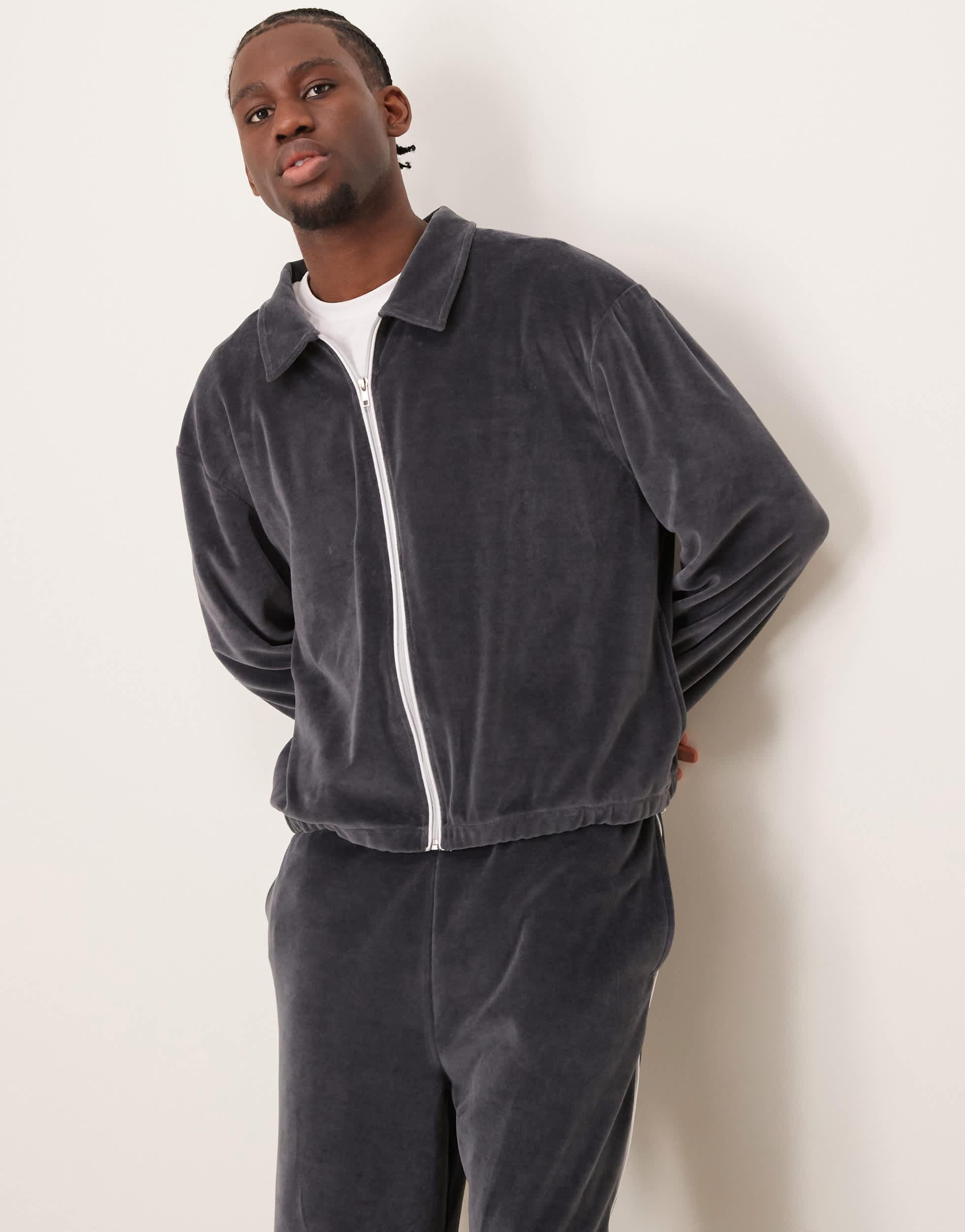 ASOS Co-ord Oversize Boxy Track Jacket With Piping in Blue for Men | Lyst