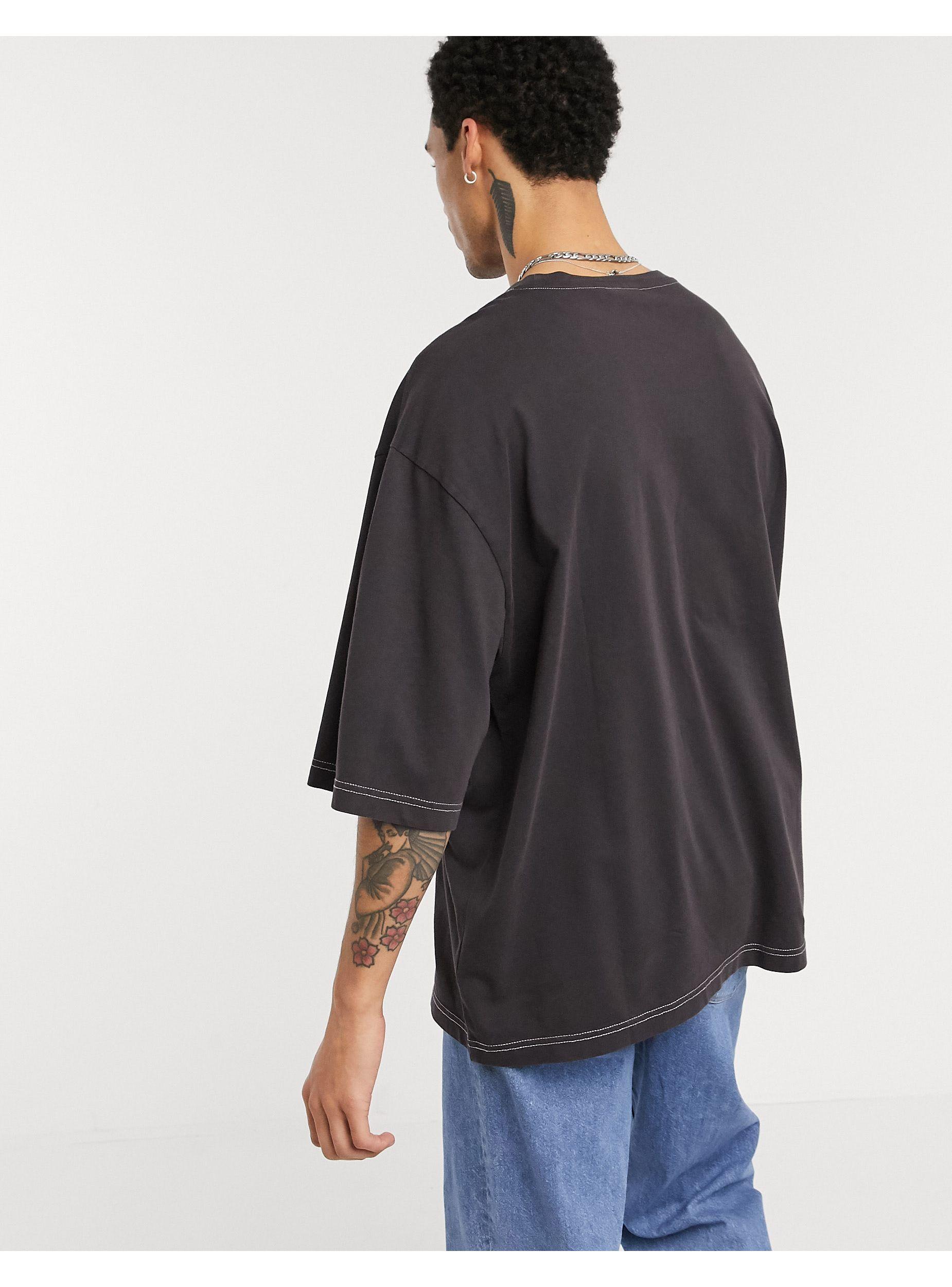 Weekday Noah Overdye T-shirt in Black for Men - Lyst