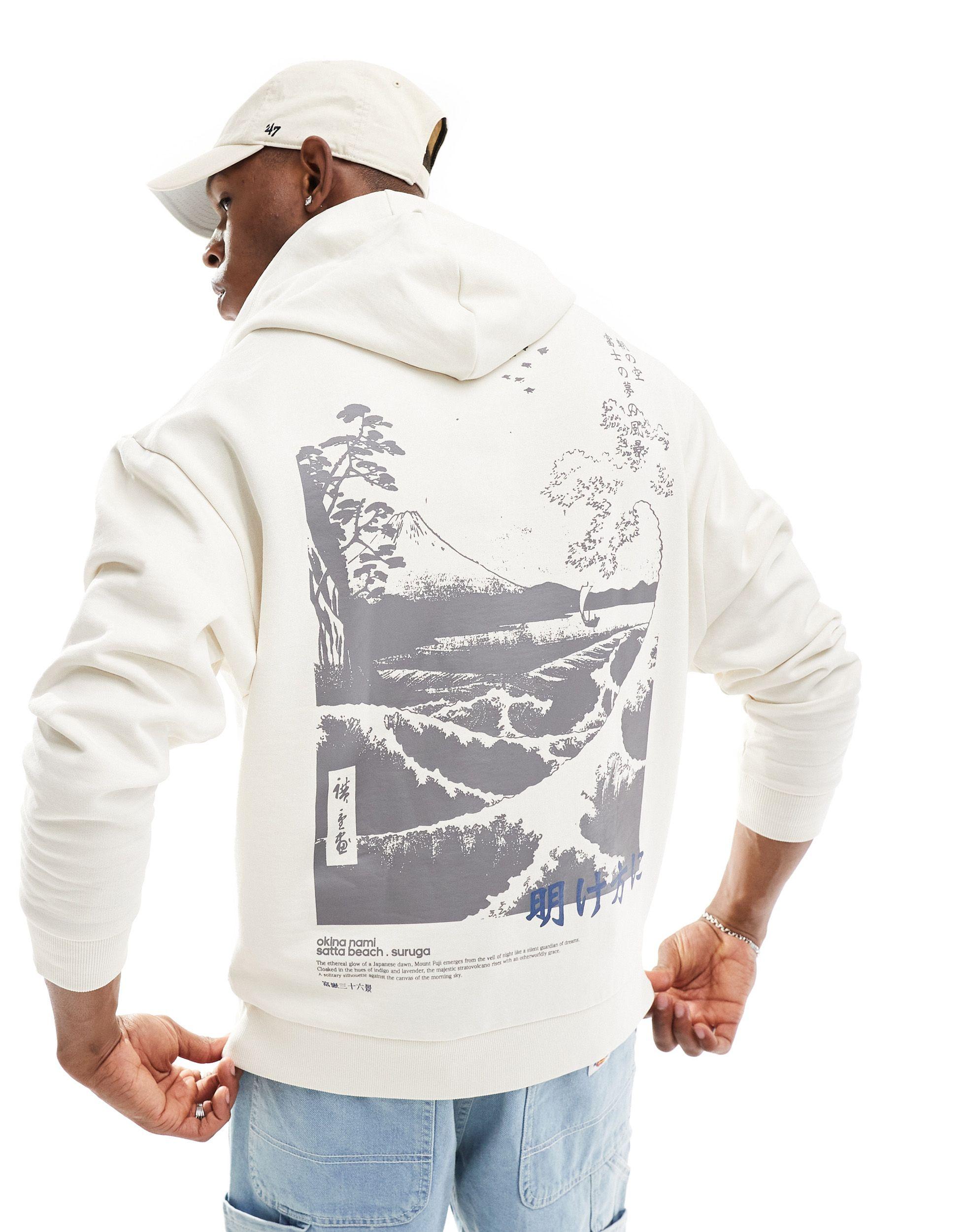 ASOS Oversized Hoodie With Back Outdoor Print And Front Chest Print in ...