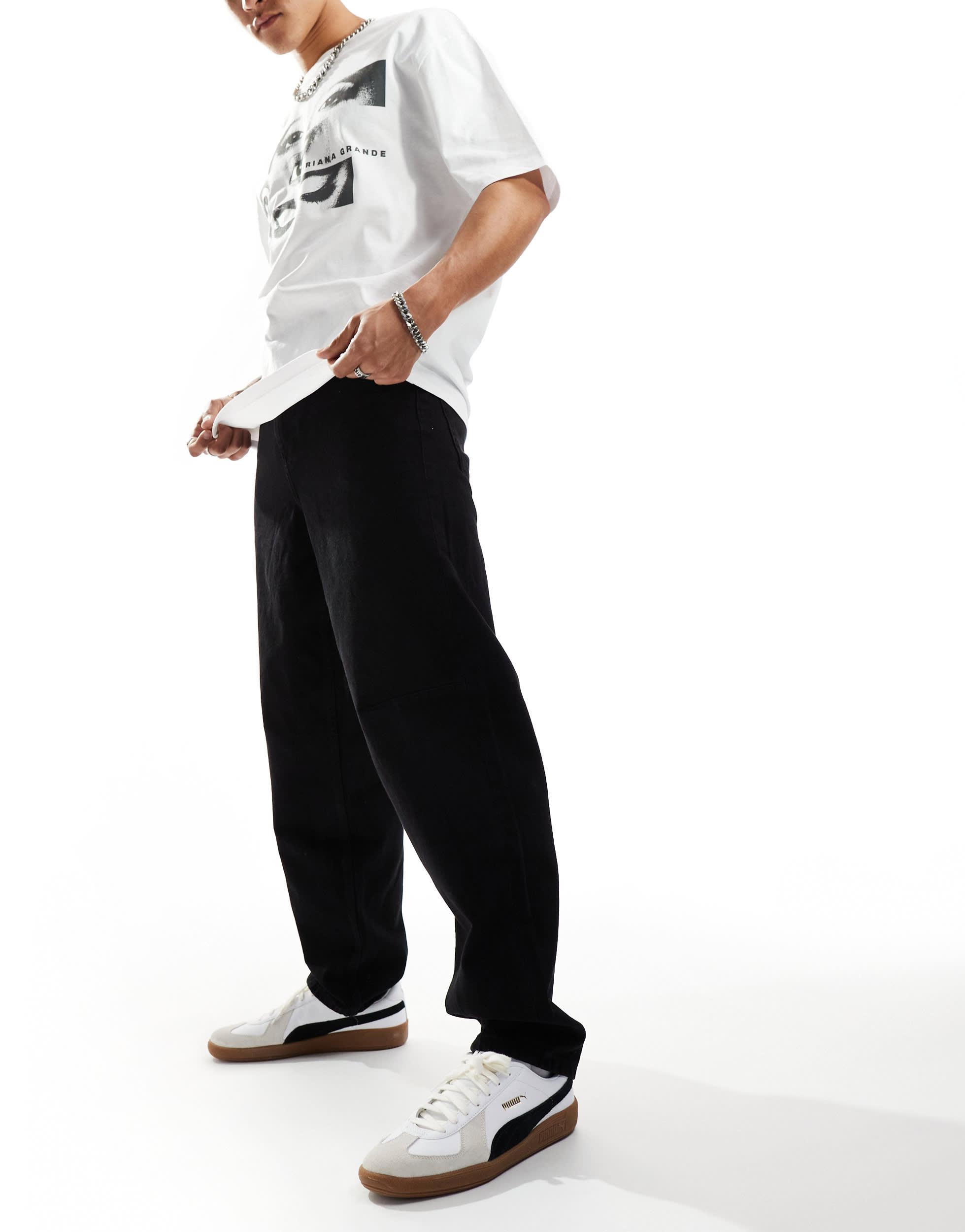 Asos Baggy Jeans With Darts In White For Men Lyst