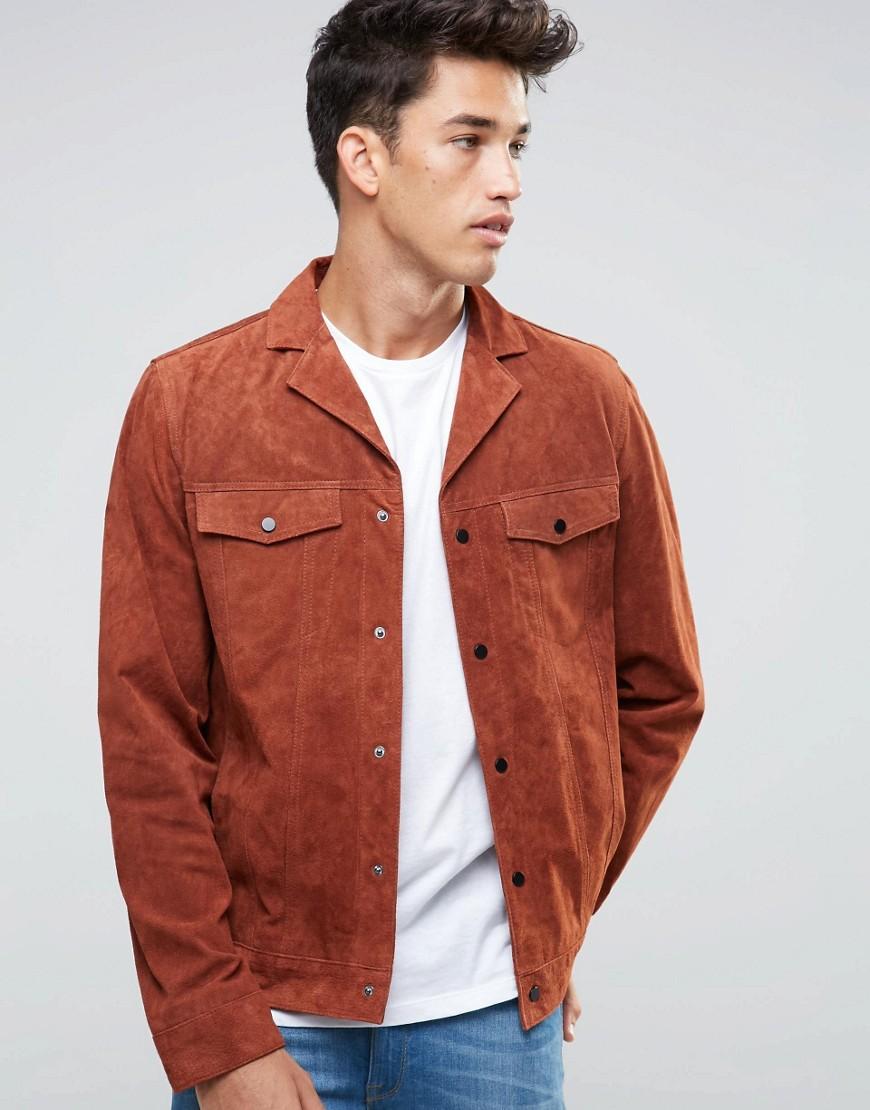 Sale > rust suede jacket > in stock