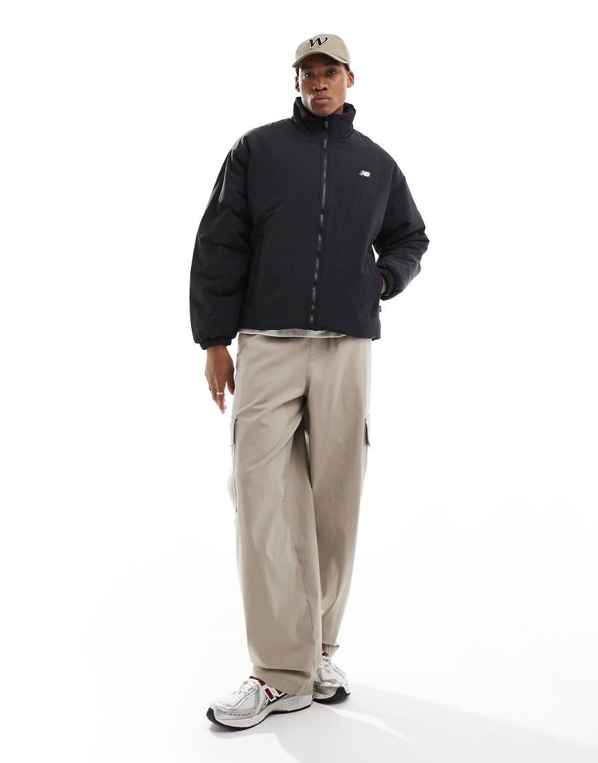 New Balance All Day Puffer Jacket in Black for Men | Lyst UK