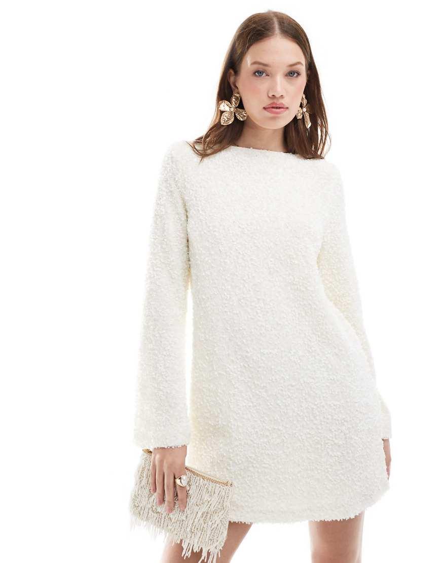 Pretty Lavish Bow Back Embellished Mini Dress in White | Lyst UK