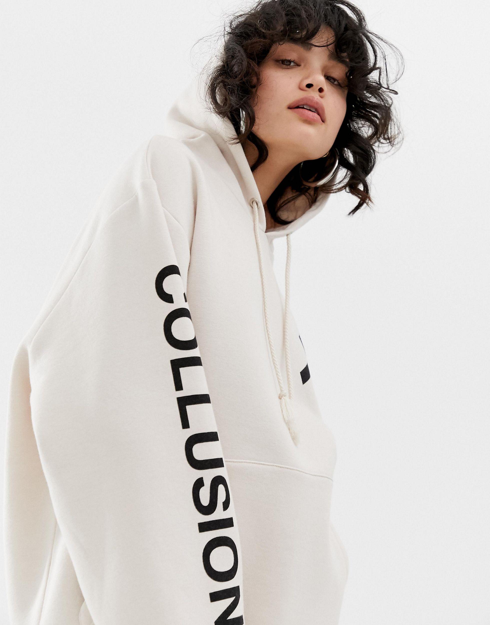 Buy collusion beige hoodie - In stock