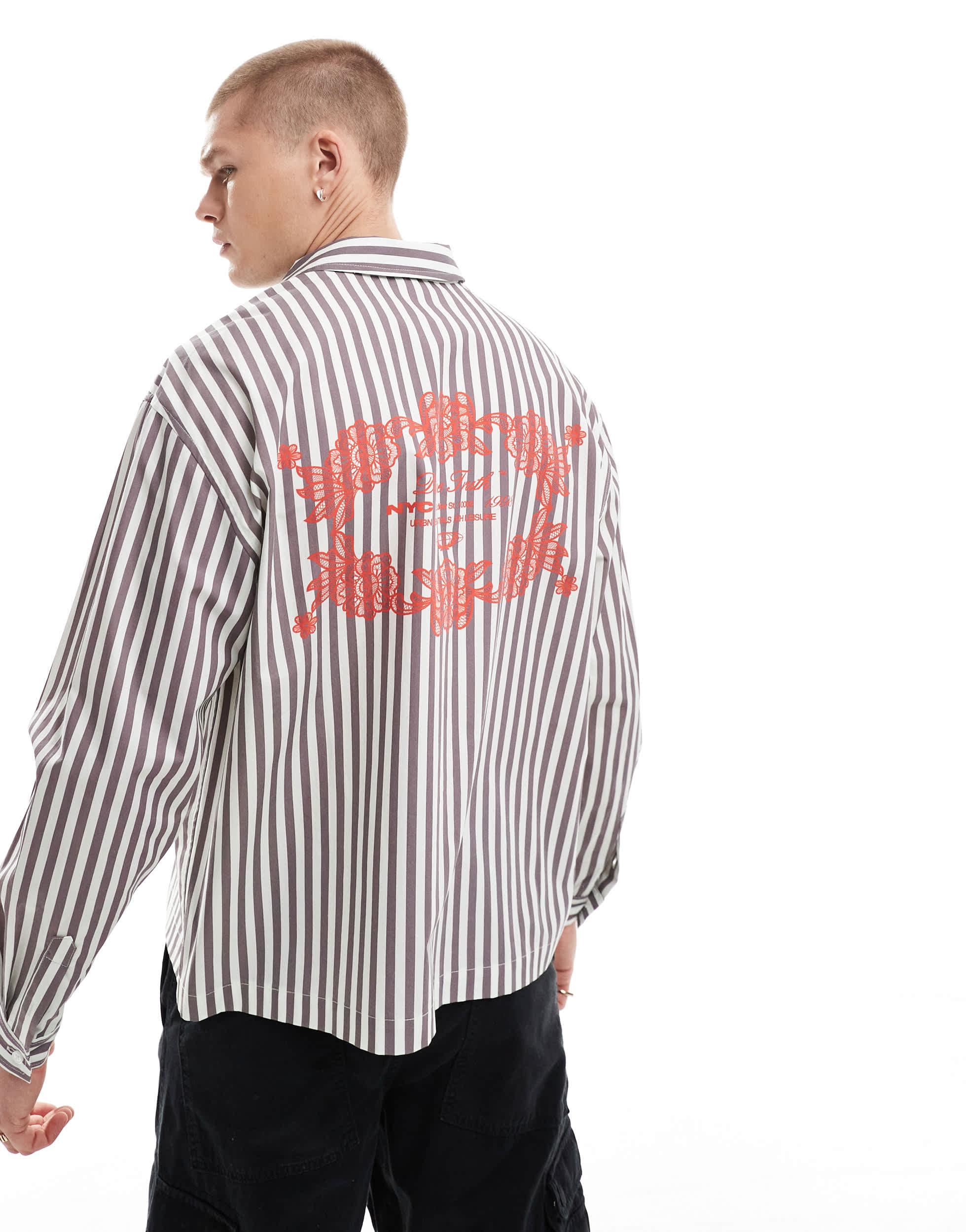 ASOS Oversized Boxy Shirt With Front And Back Print for Men | Lyst
