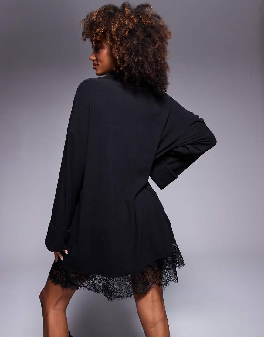Black lace roll store