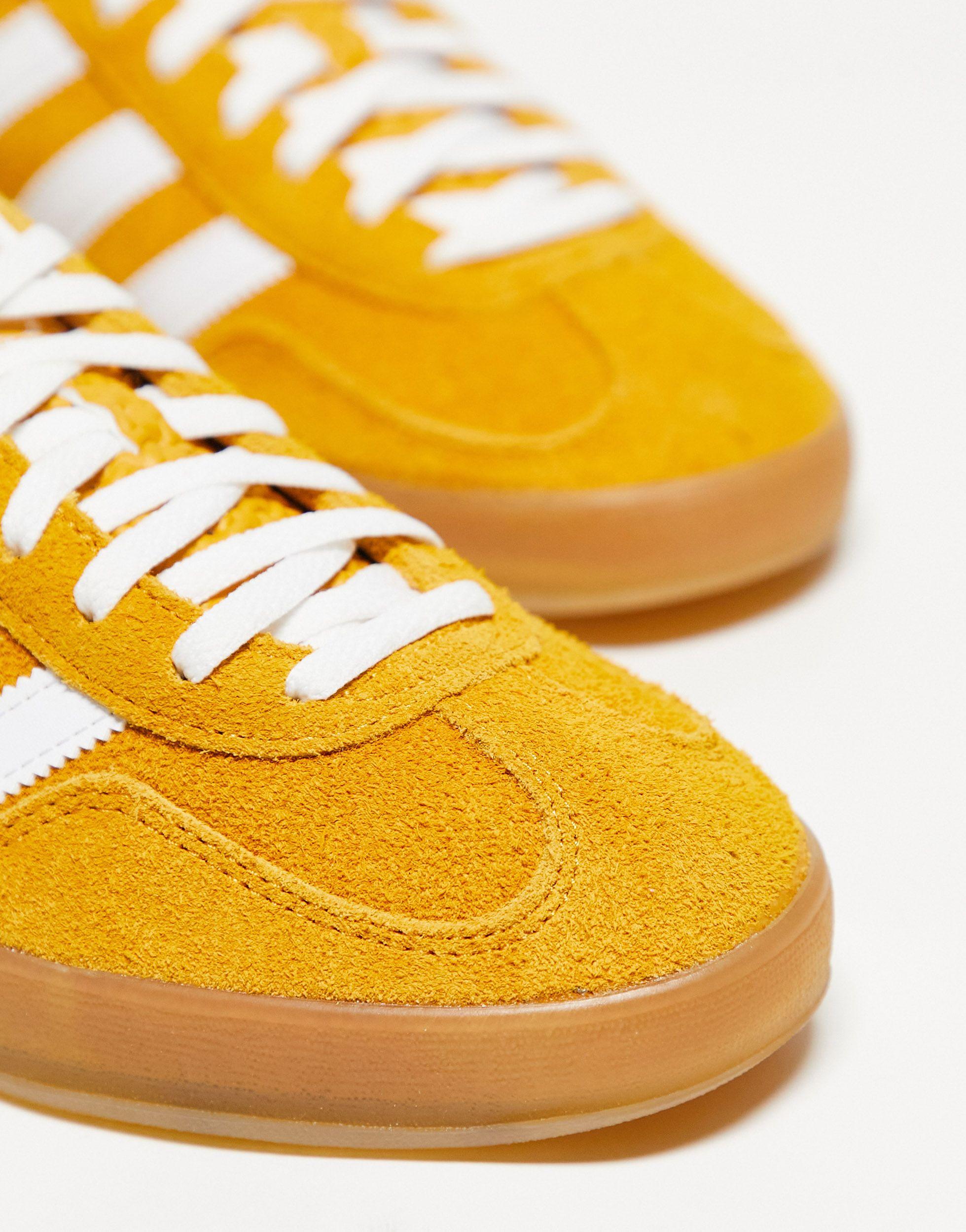 adidas Originals Gum Sole Gazelle Indoor Sneakers in Yellow | Lyst UK