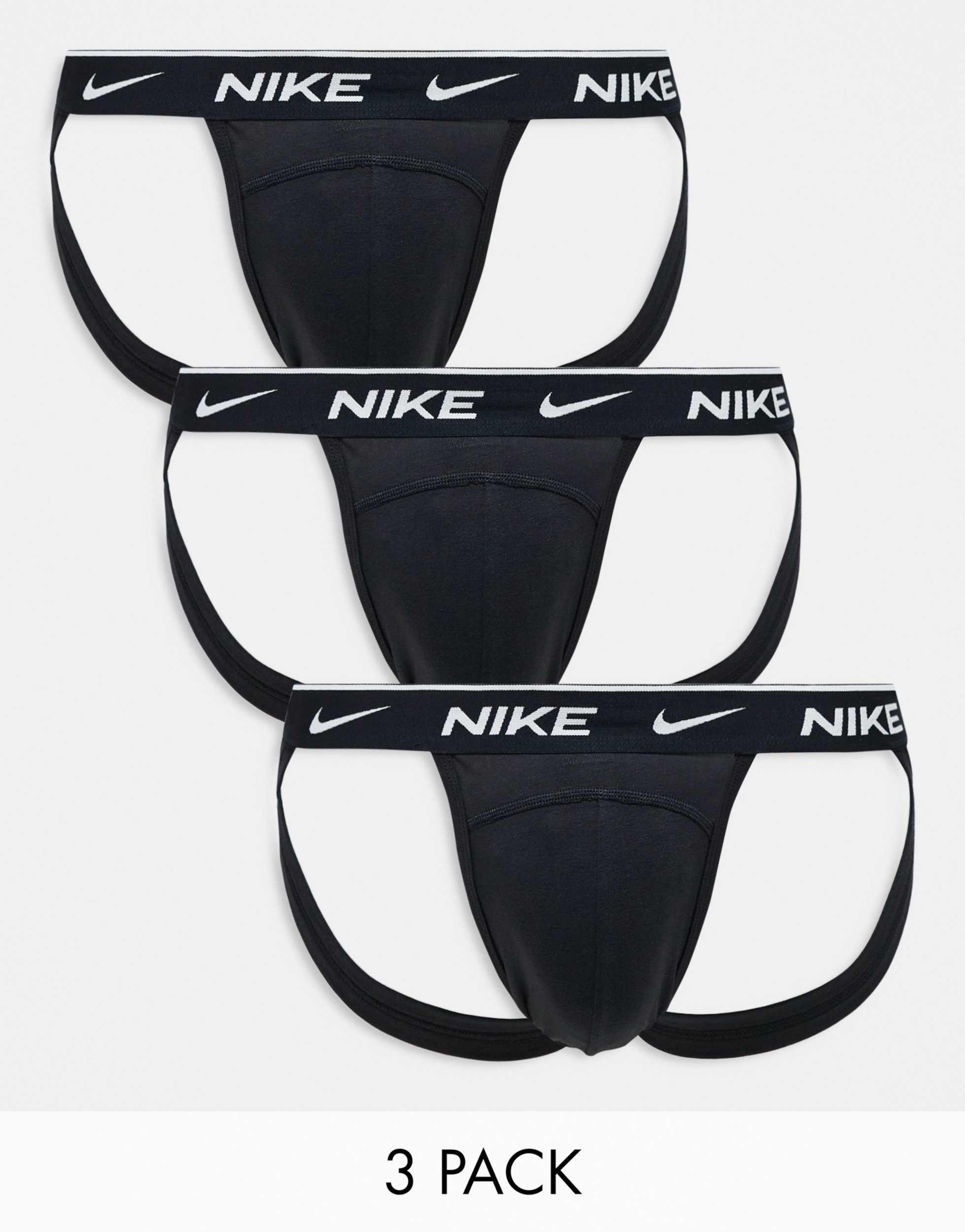 Nike Dri-fit Essential Micro 3 Pack Jock Straps in Blue for Men | Lyst