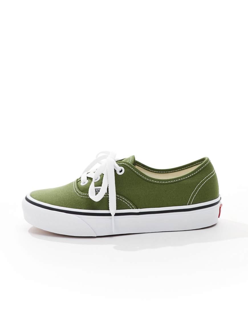 Vans Authentic Trainers in Green Lyst UK