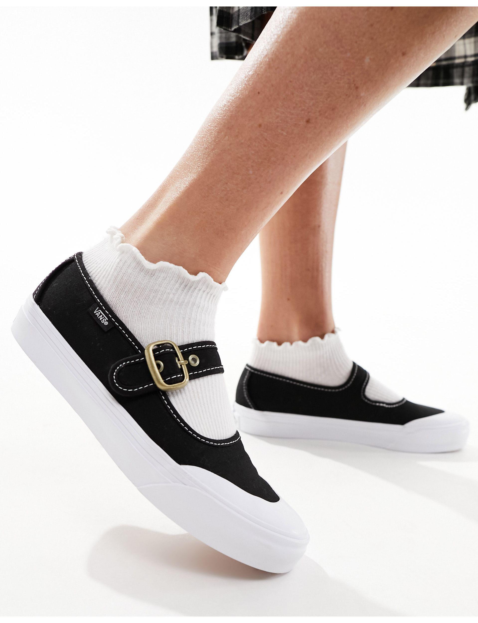 Vans Mary Jane Sneaker Flats in White | Lyst