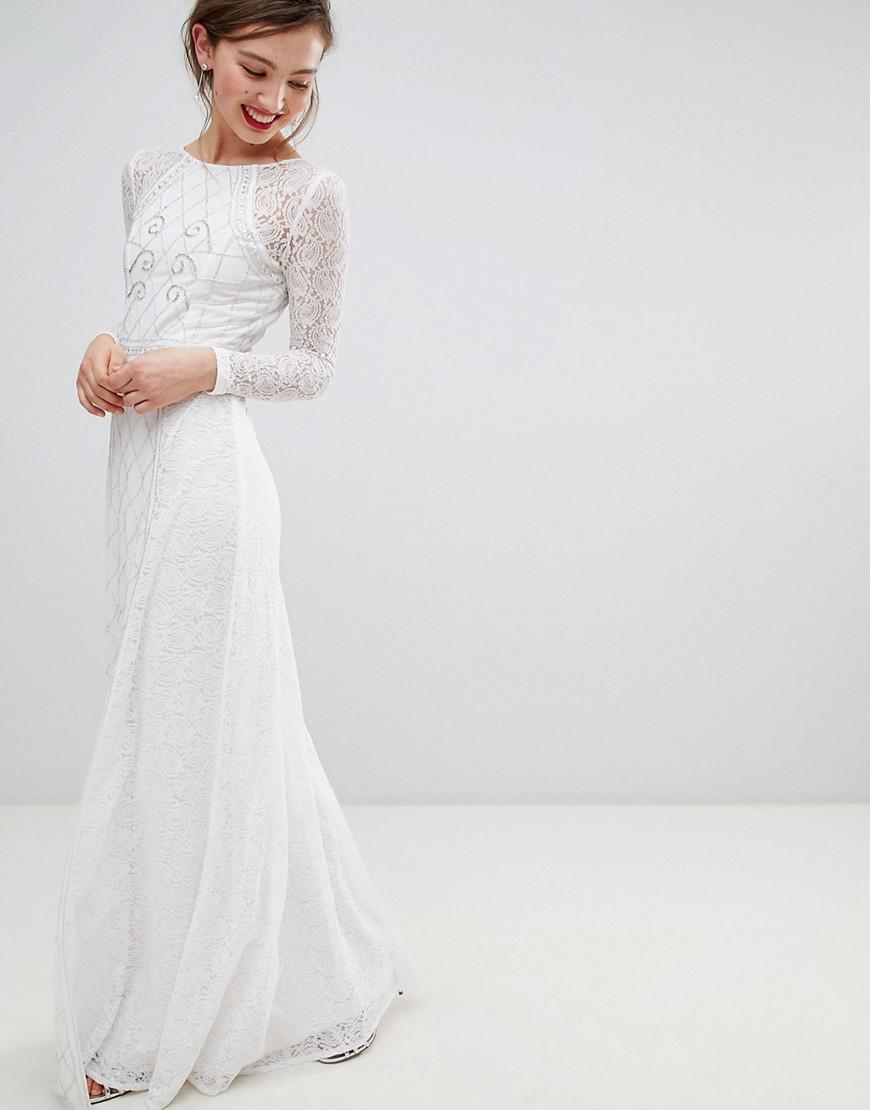 Frock And Frill Frock And Frill Long Sleeve Lace Maxi Dress With
