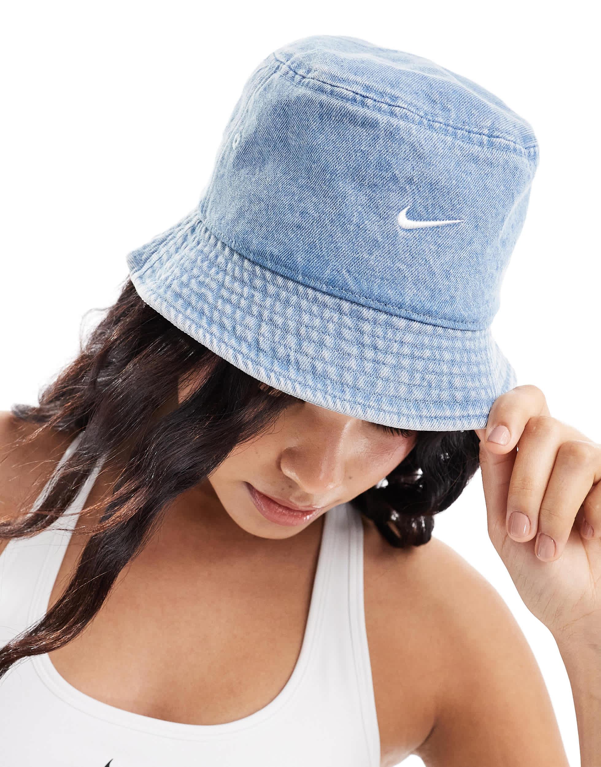 Nike Denim Bucket Hat in Blue | Lyst UK