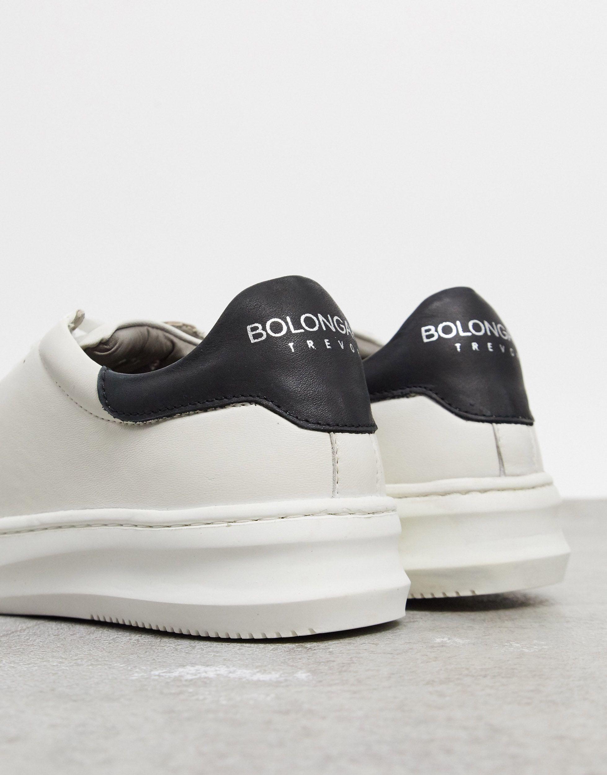 Bolongaro Trevor Stack Sole Chunky Leather Trainers in White for Men - Lyst