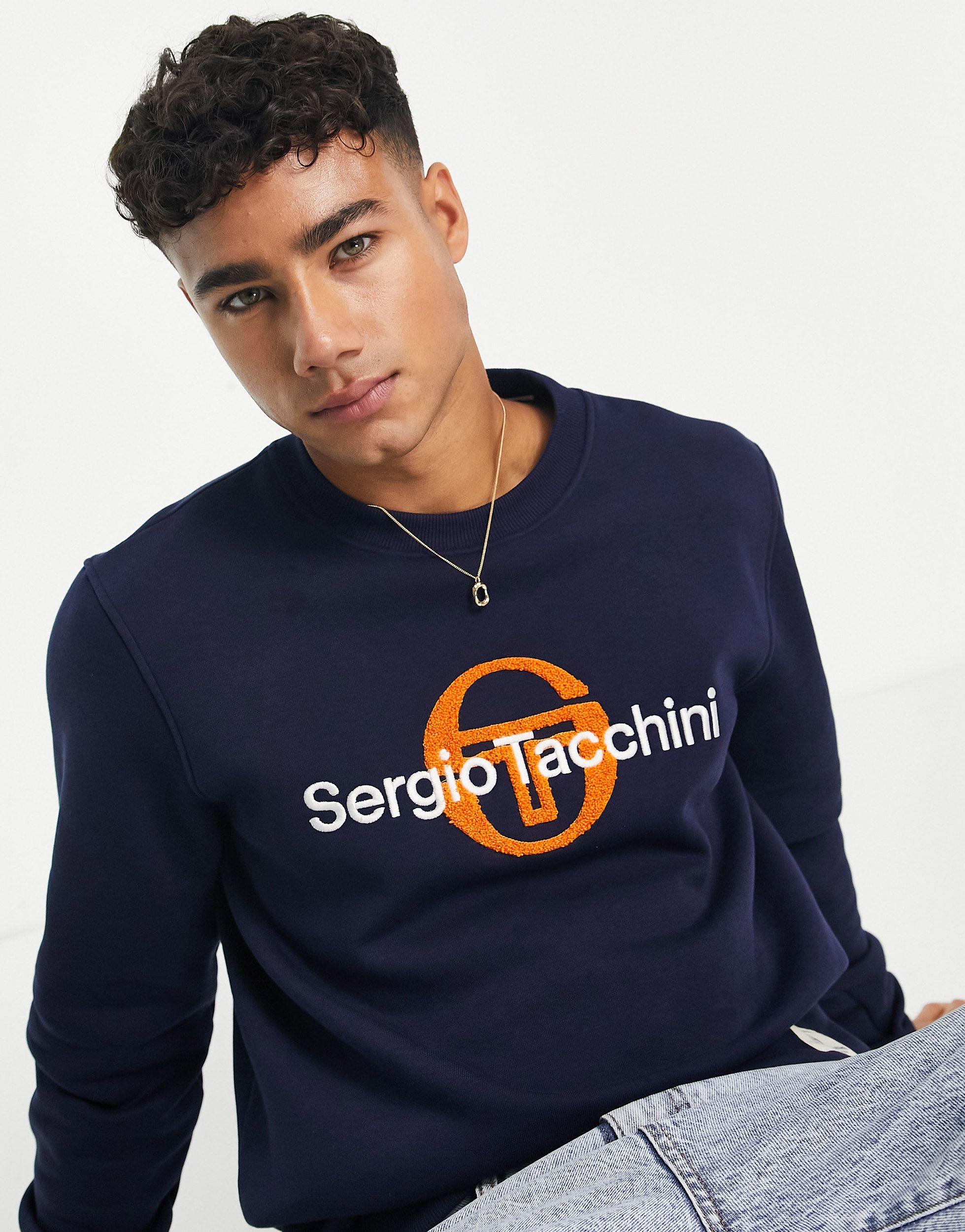 Sergio Tacchini Sweat With Large Logo in Blue for Men | Lyst UK