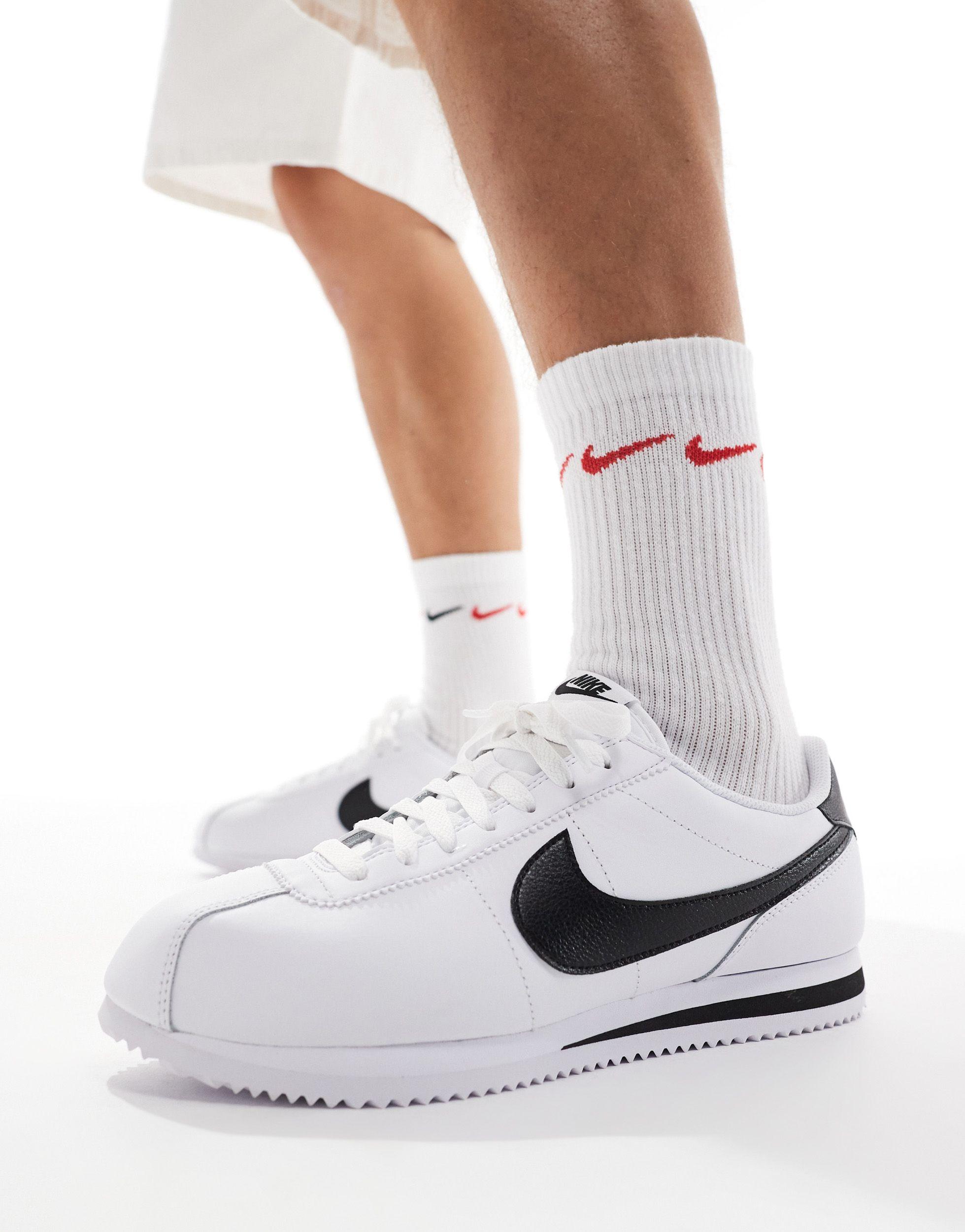 Nike Cortez Leather Sneakers in White for Men | Lyst