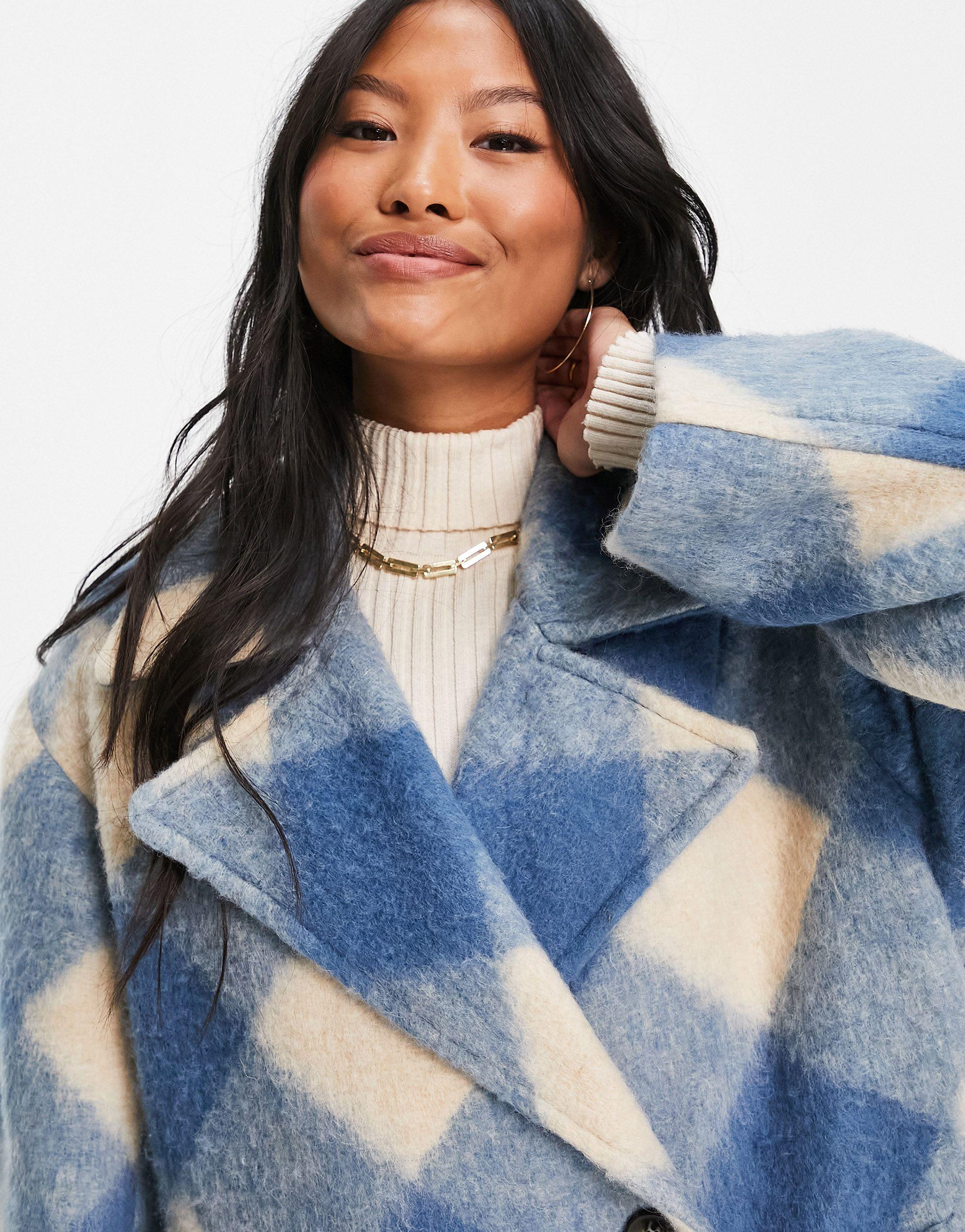 きわめて asos - ASOS car coat blue XLsizeの通販 by むらた｜エイソスならラクマ ハンガーは