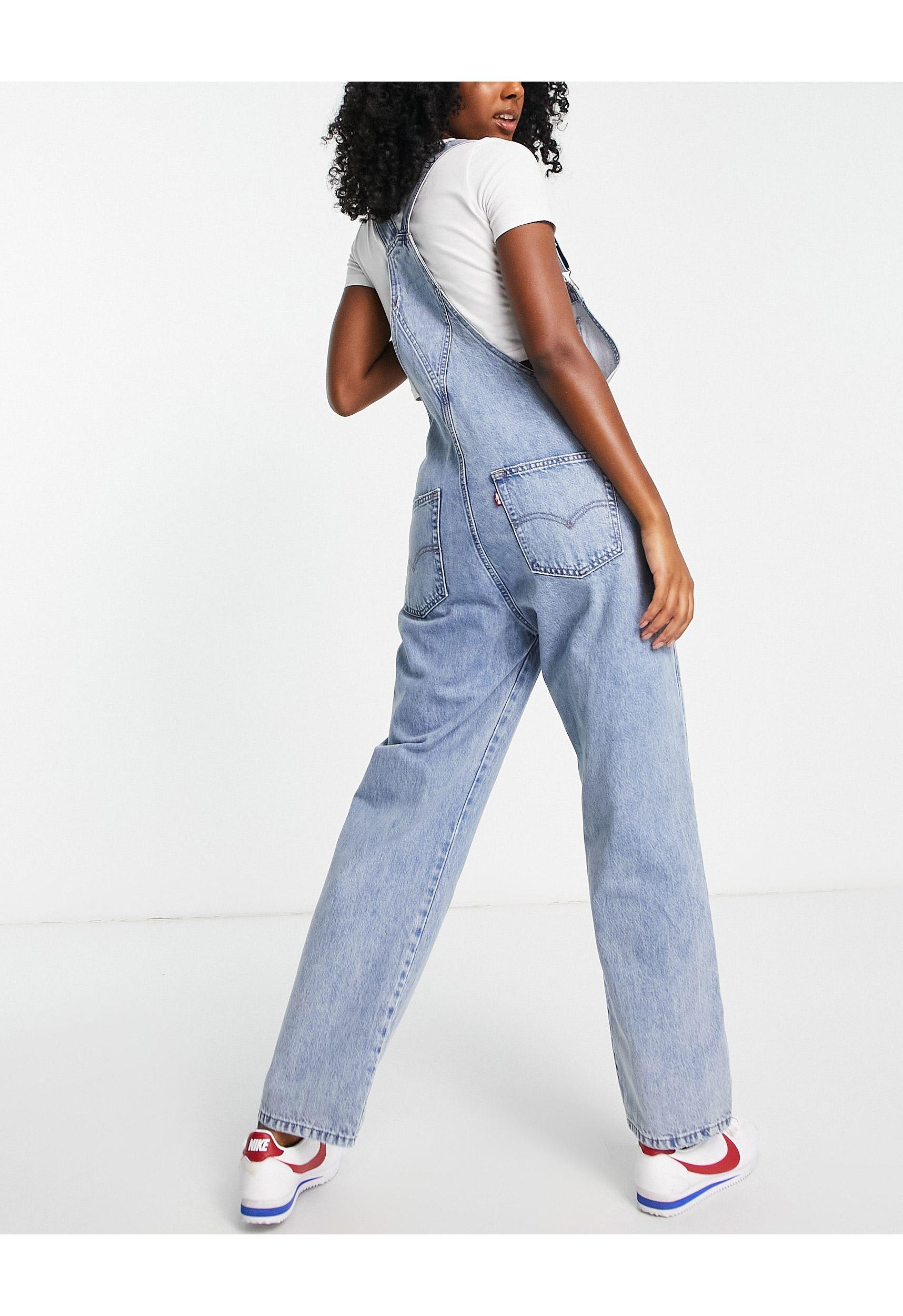 Vintage Denim Overalls with Nike Embroidery - munimoro.gob.pe