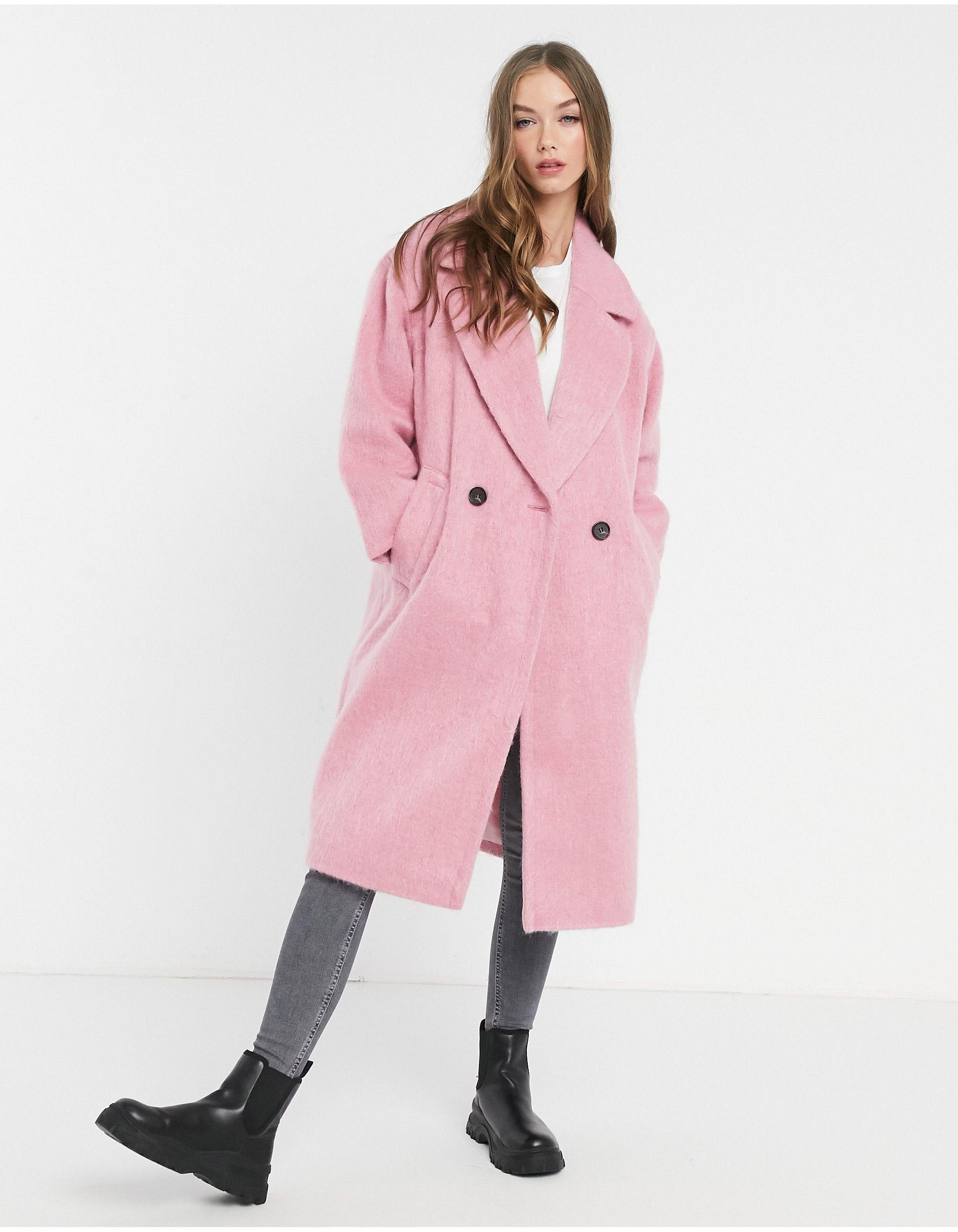 ASOS – lockerer oversize-mantel in Pink | Lyst DE