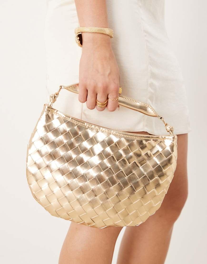 Glamorous Woven Texture Grab Bag in Natural | Lyst UK