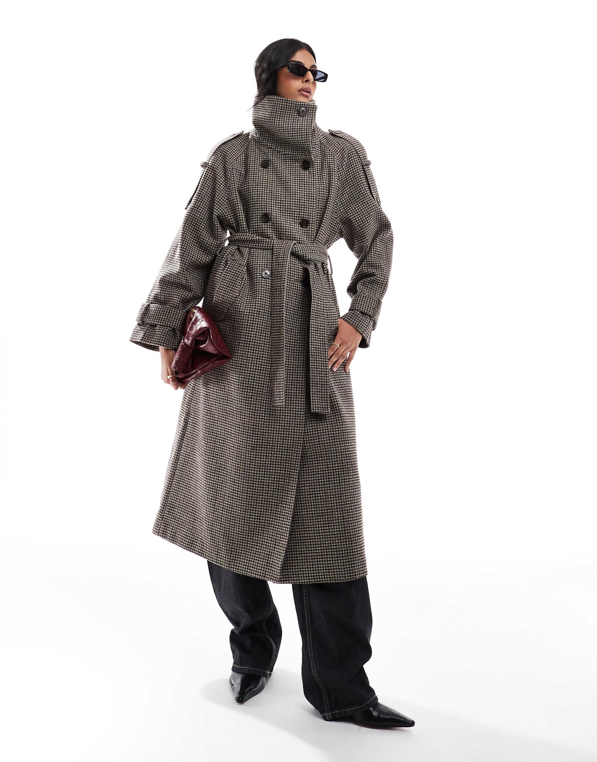 ASOS Funnel Neck Trench Coat | Lyst