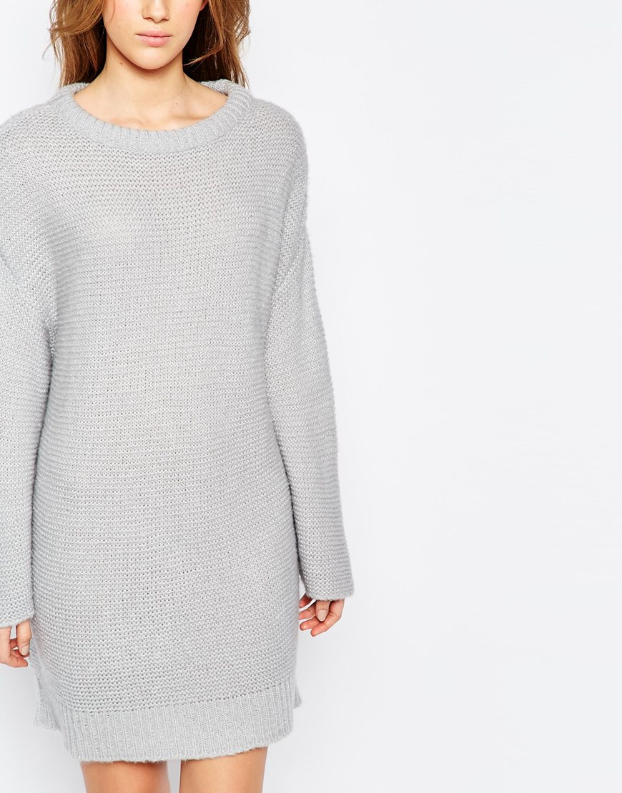 Buy asos grey jumper dress cheap online