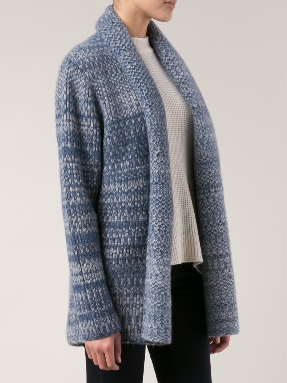 Lyst - The Elder Statesman Open Front Cardi-Coat in Blue