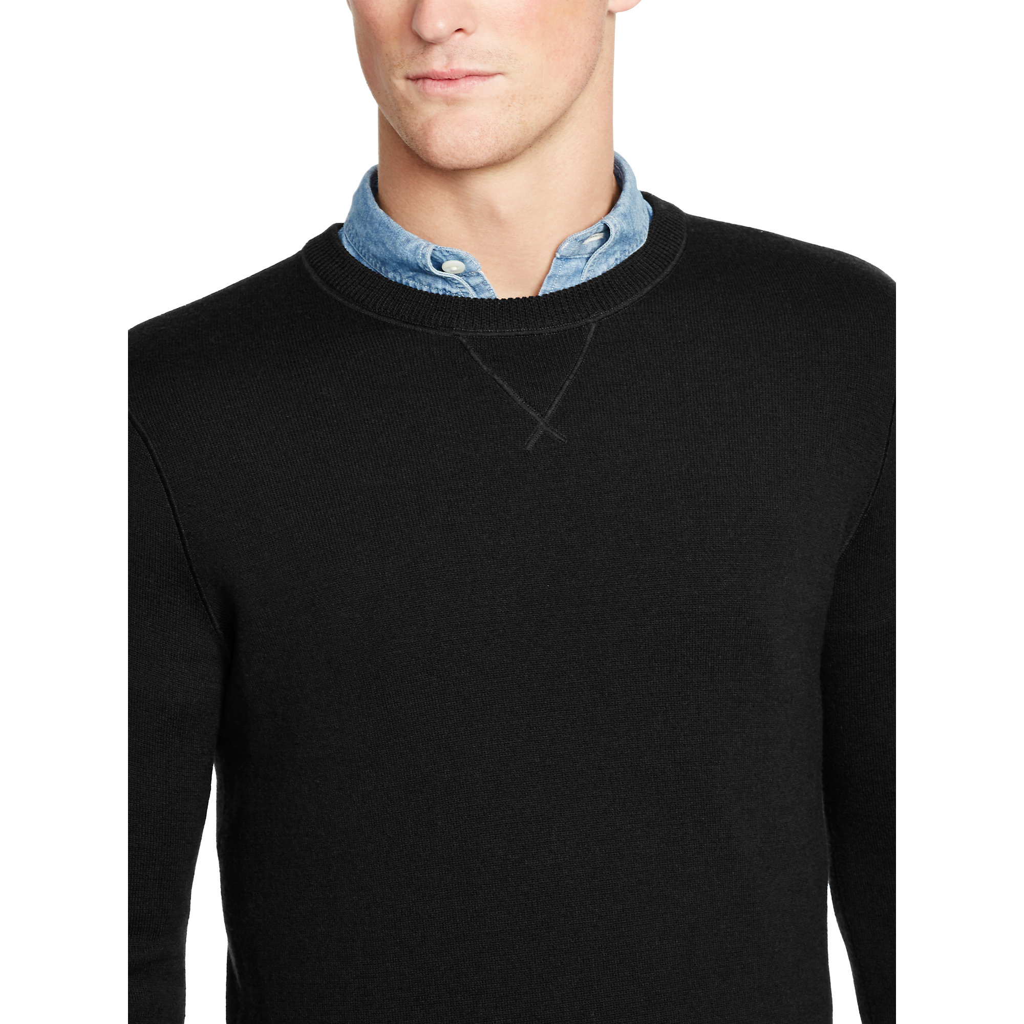 Polo Ralph Lauren Merino Wool Crewneck Sweater in Black for Men - Lyst Polo Ralph Lauren Merino Wool Crewneck Sweater in Black for Men - Lyst