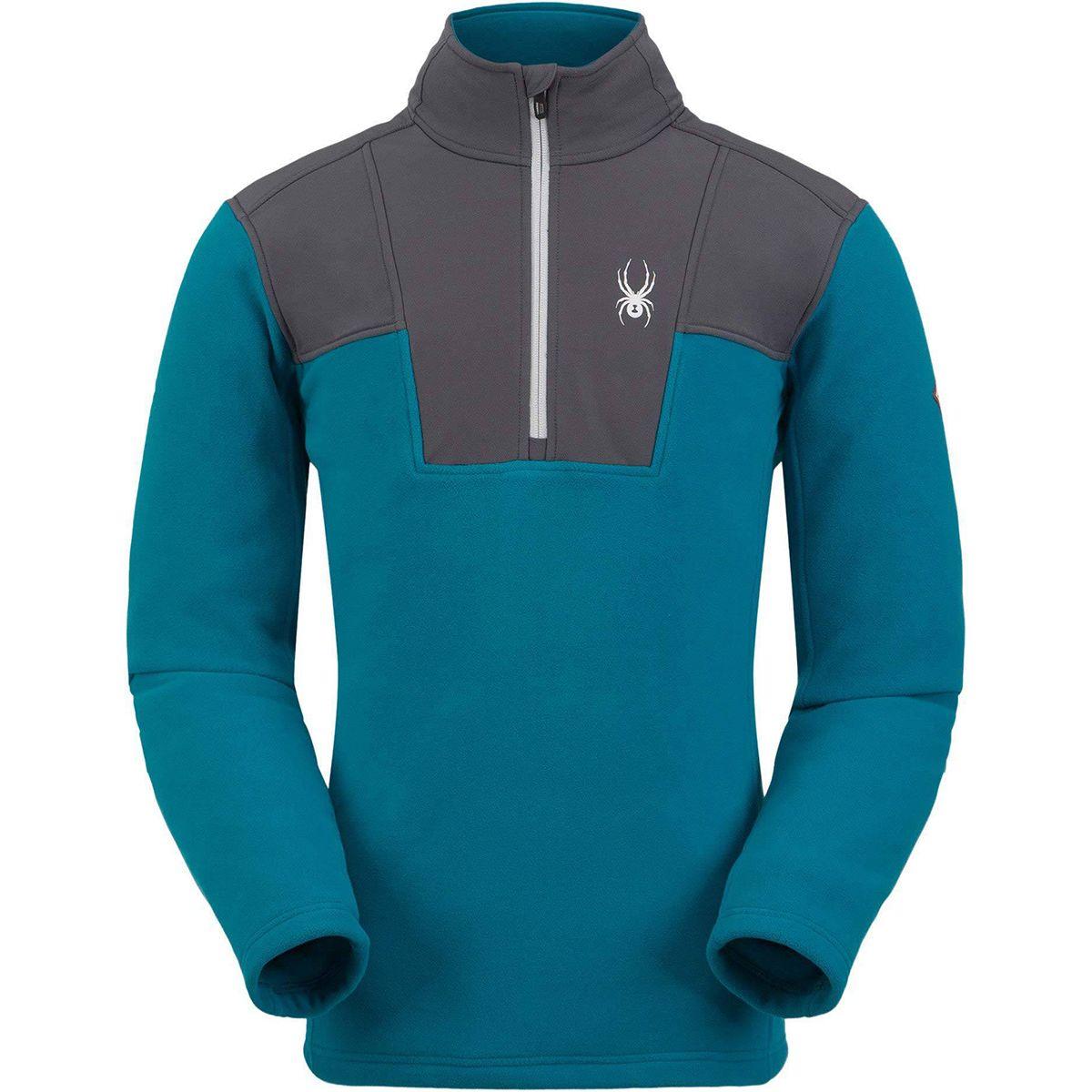 Spyder Basin Half Zip Fleece Jacket in Blue for Men - Lyst