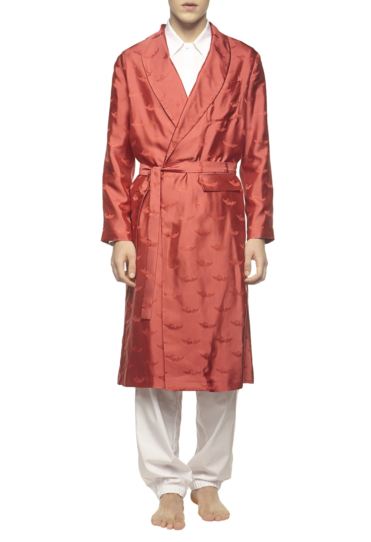 La Perla Stylish Silk Long Night Robe In Red For Men Lyst La Perla Stylish Silk Long Night Robe In Red For Men Lyst