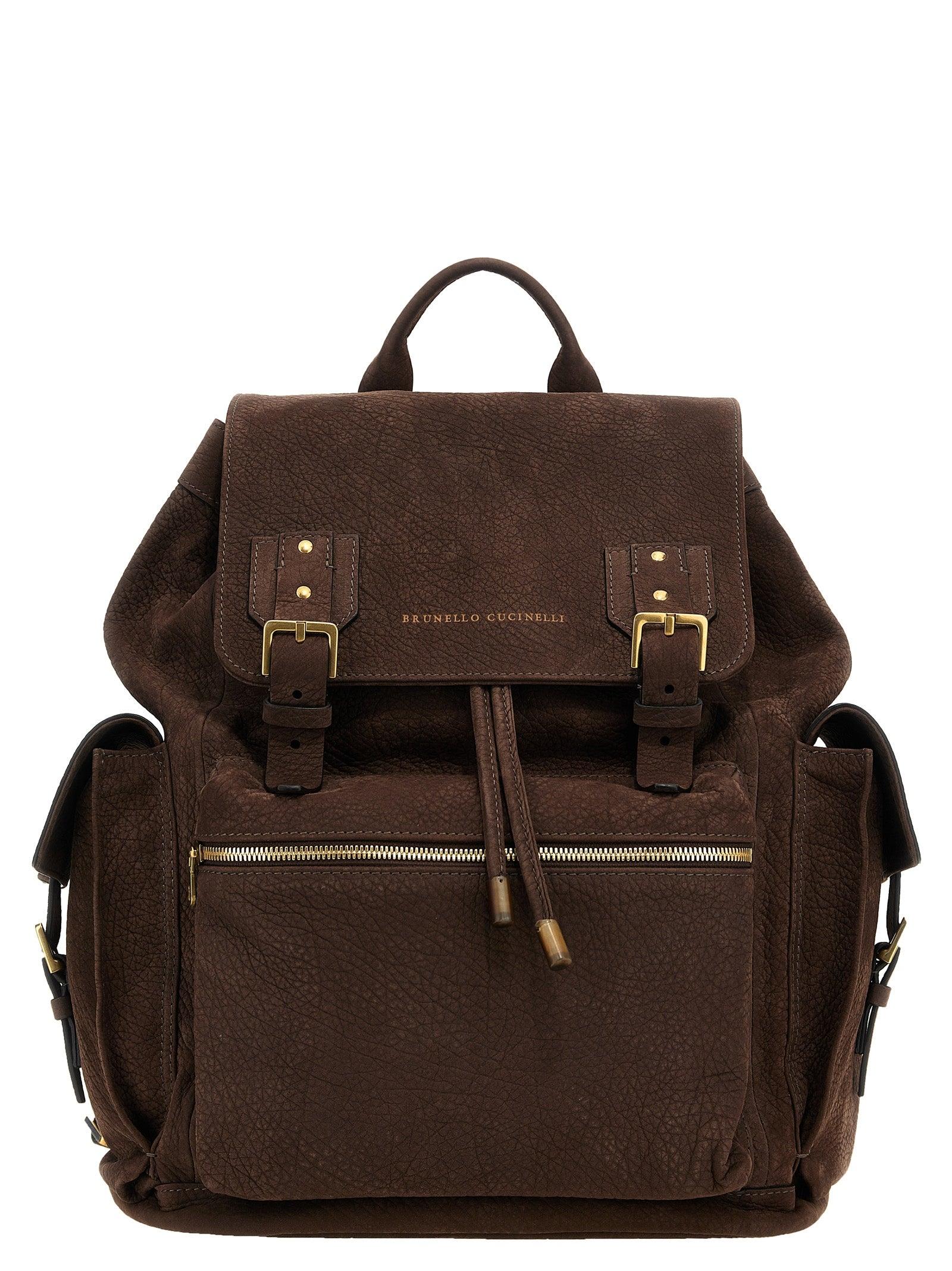 Brunello Cucinelli 'City' Backpack in Brown for Men | Lyst