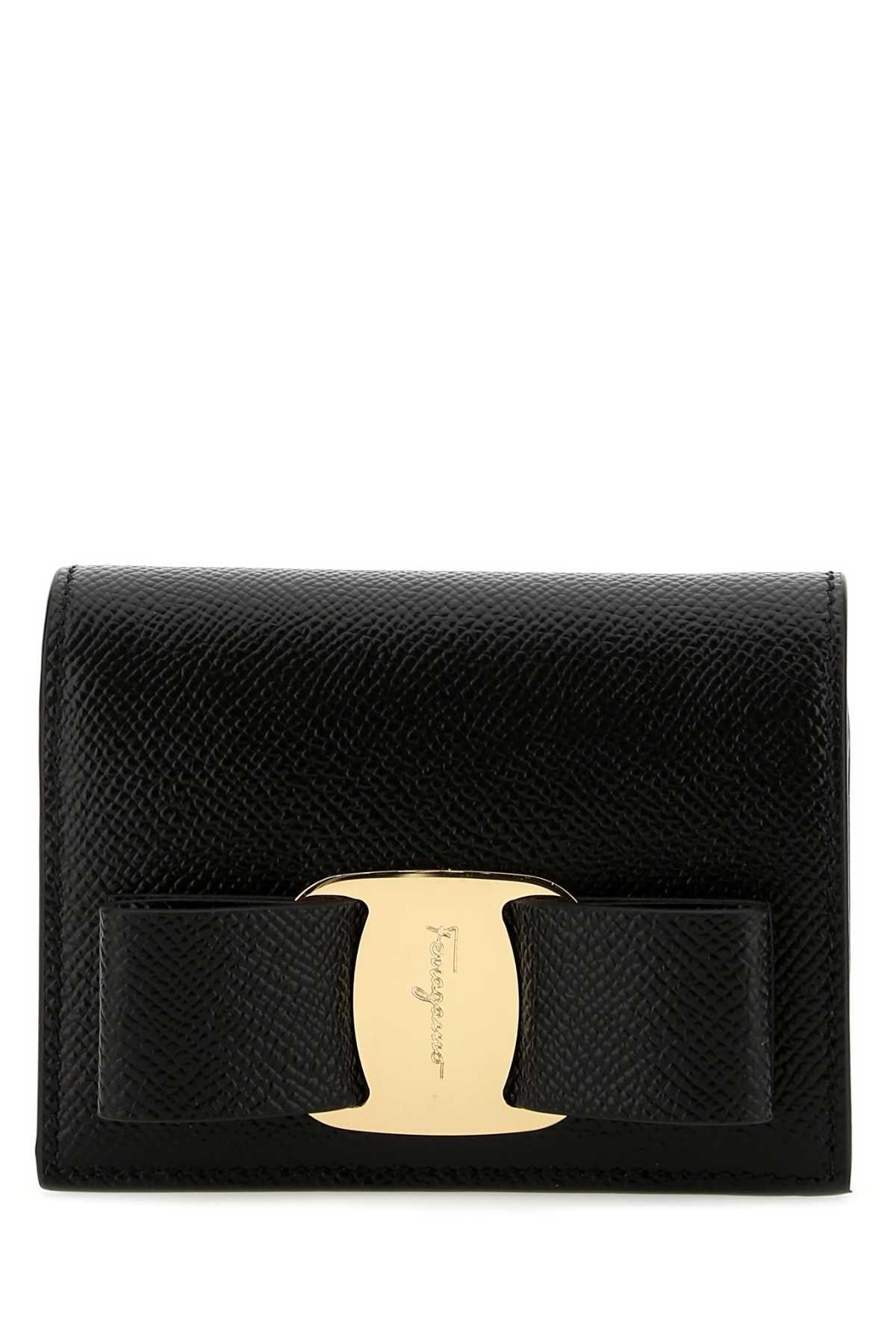 Ferragamo Leather Wallet in Black | Lyst UK