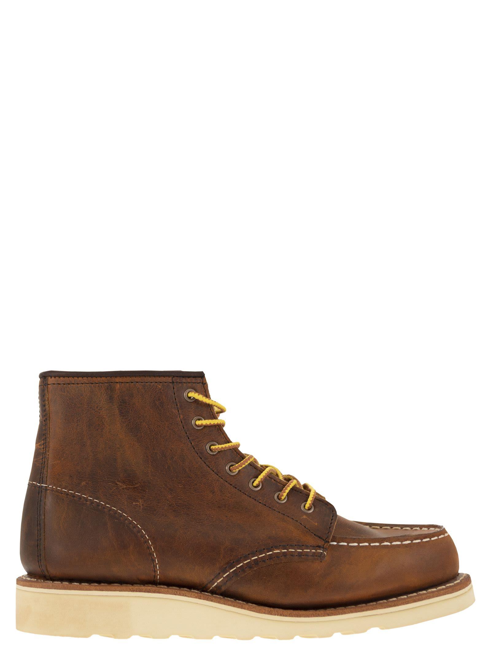 Red Wing Wing Classic Moc Leather Lace Up Boot in Brown | Lyst